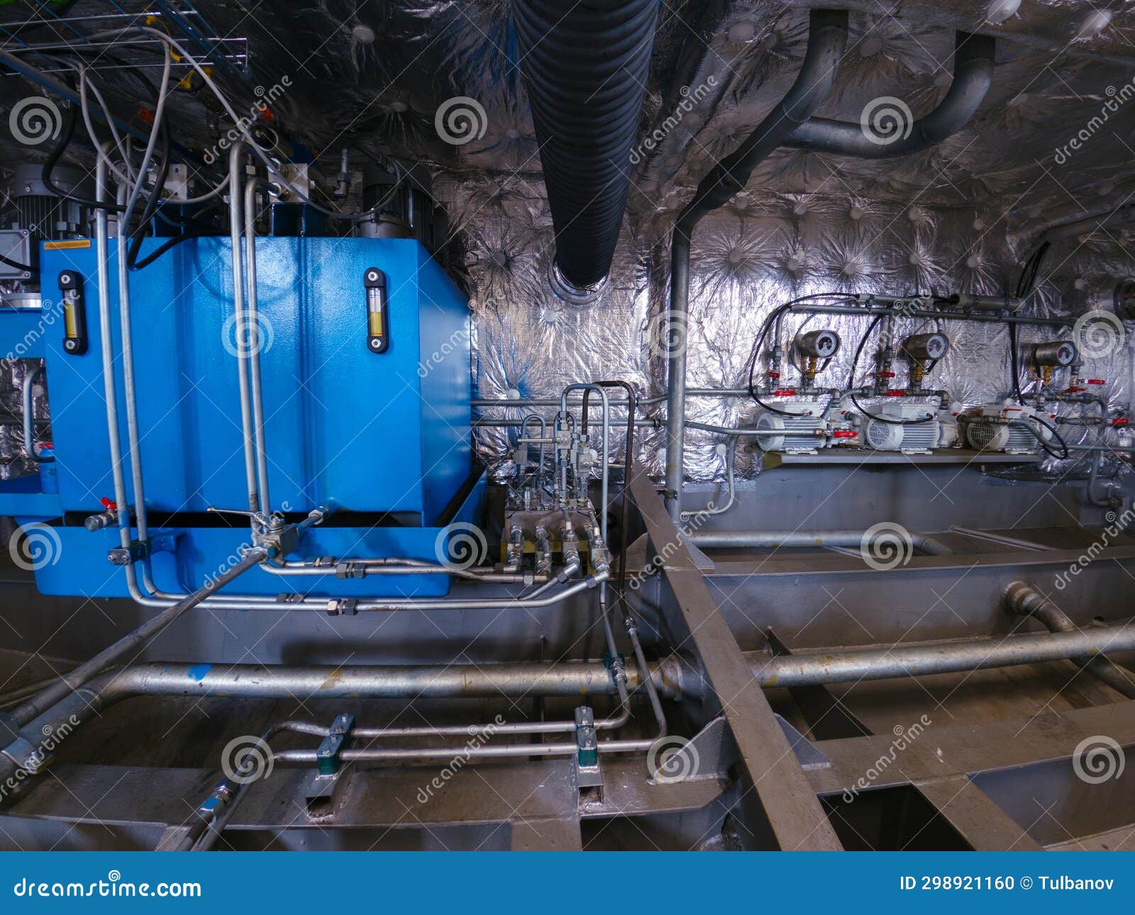 Engine Room on a River Boat Stock Photo - Image of control, engineer ...