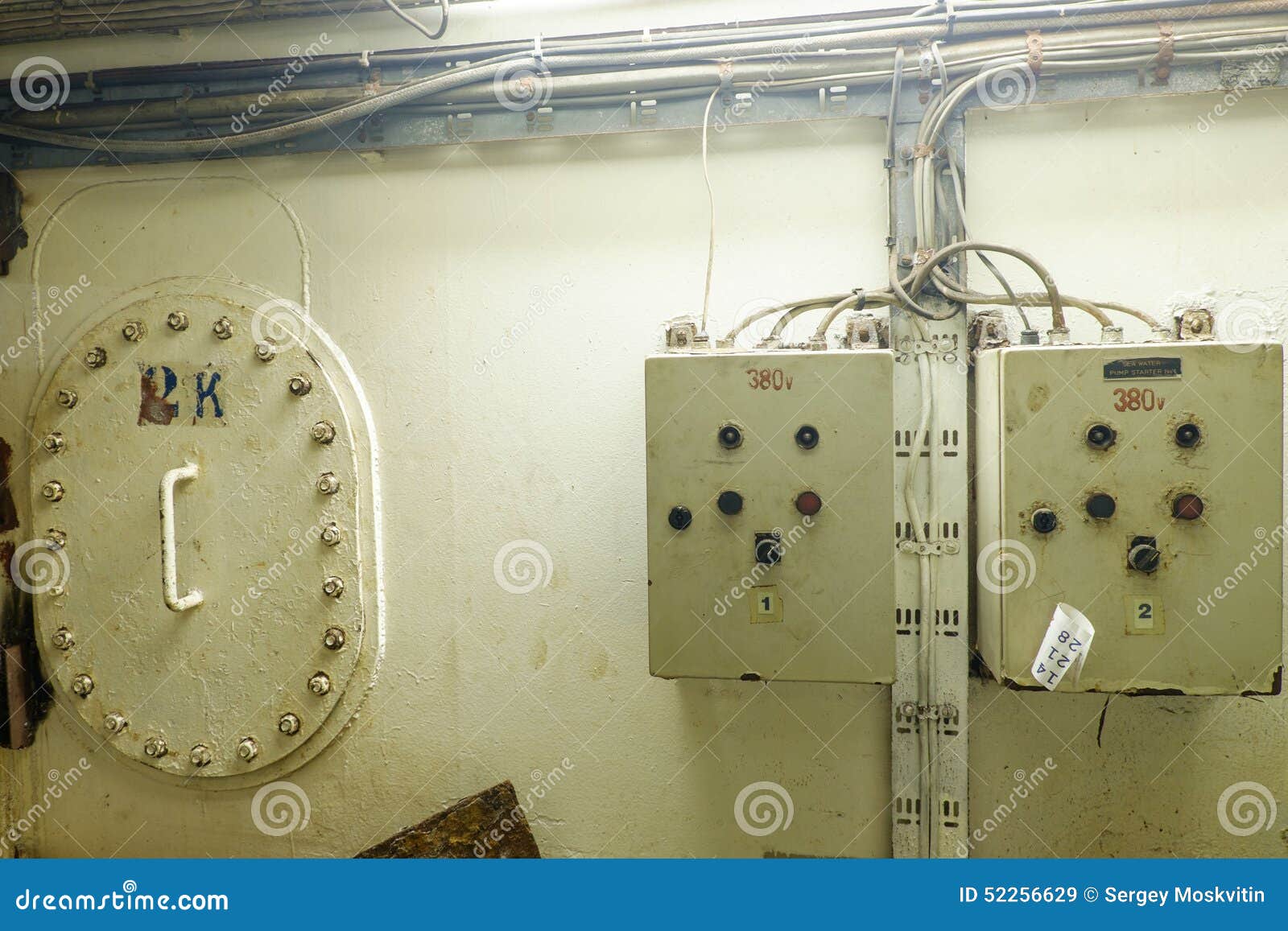 Engine Room Spaces on a Modern Vessel Stock Image - Image of room ...
