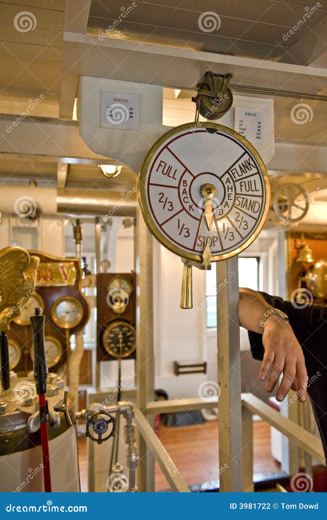 Engine Room Speed Telegraph Stock Photo - Image of communication ...