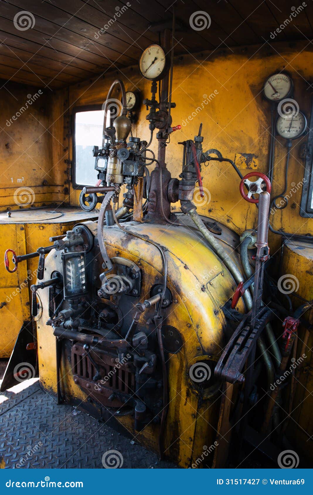 Engine Room of Steam Locomotive Stock Image - Image of loco, classic ...