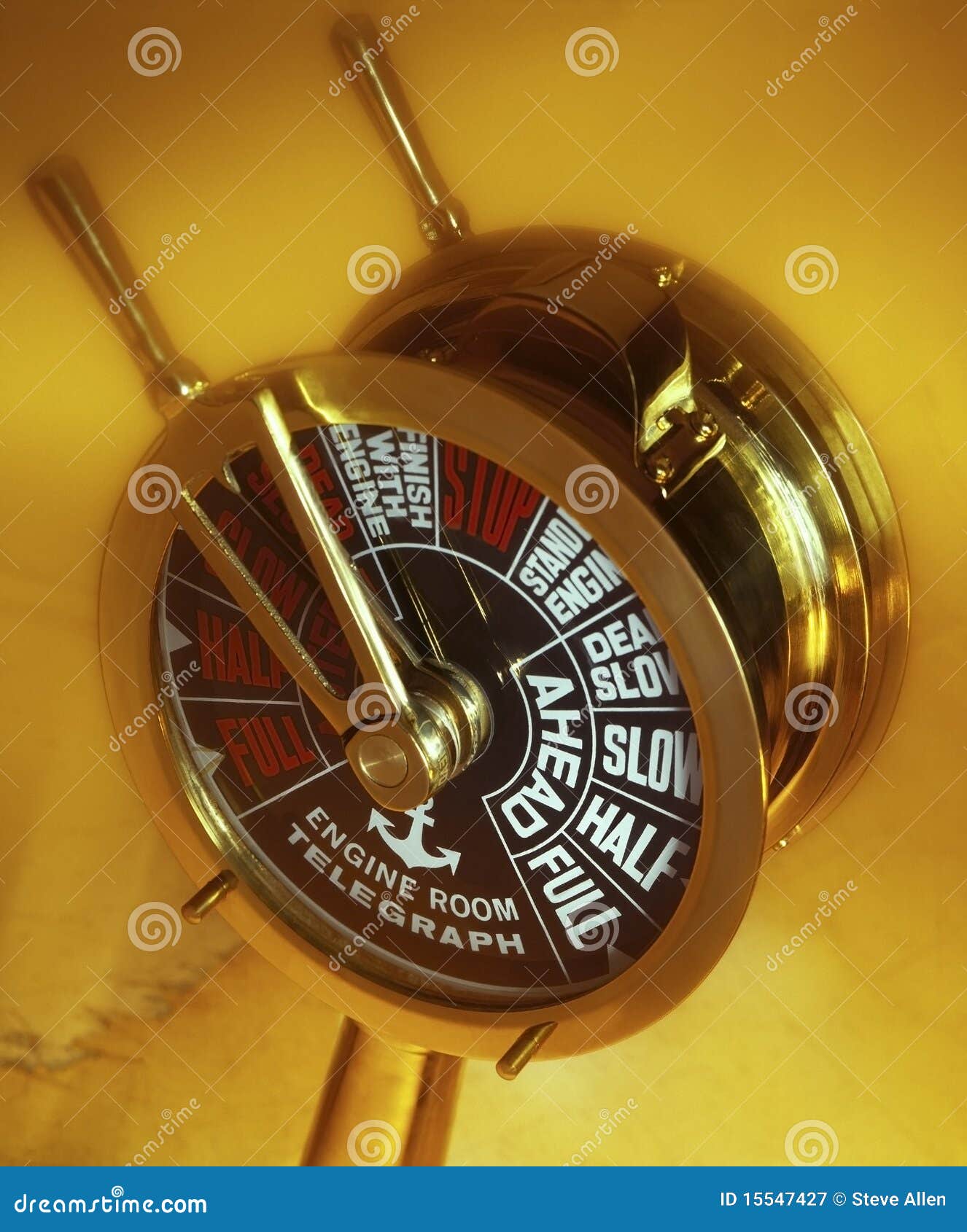Engine Room Telegraph from a Ships Bridge Stock Image - Image of engine ...