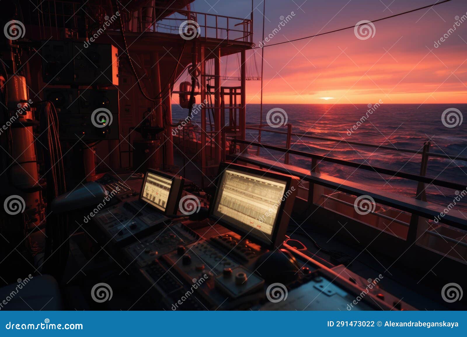 Engine Room on the Tower Crane Stock Illustration - Illustration of ...