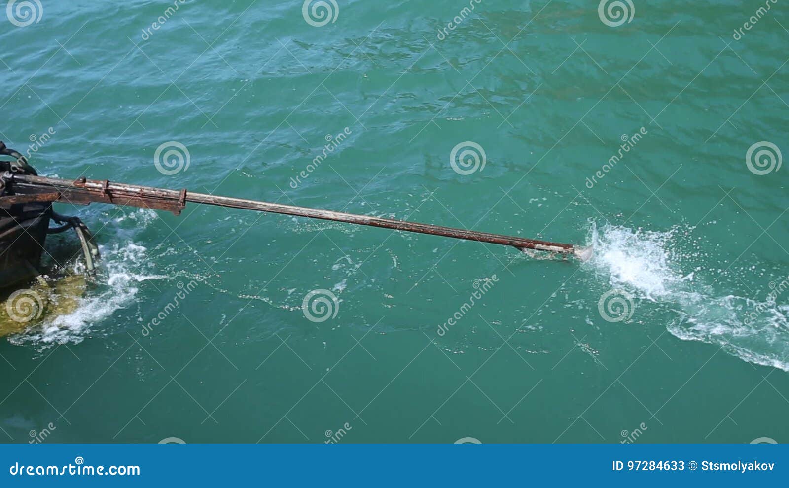 Engine is Running on the Boat with the Propeller Stock Video - Video of ...