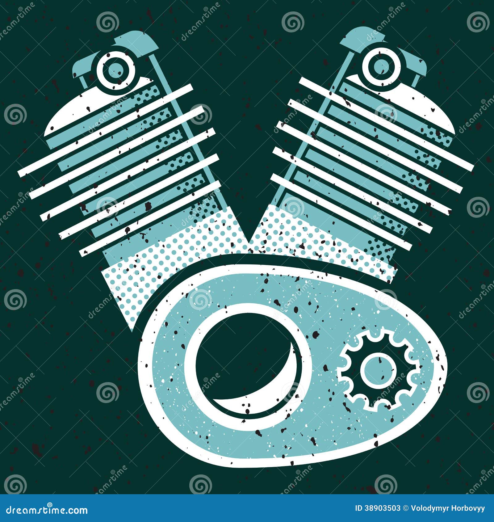 The Reciprocating Engine Vector Or Color Illustration | CartoonDealer ...