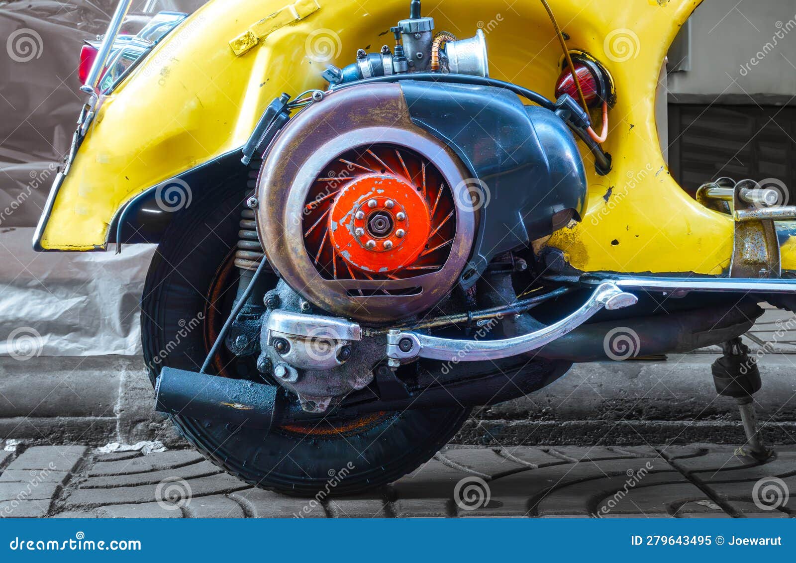 Engine scooter modify stock image. Image of outdoor - 279643495