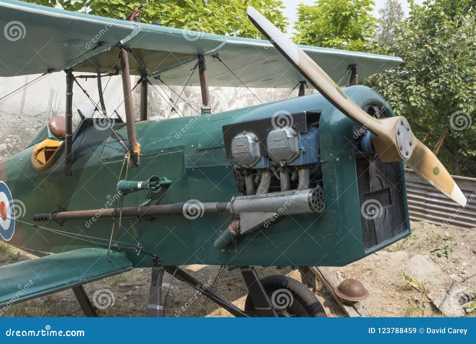 The Engine of a SE5 Replica of a Royal Air Force Biplane Editorial ...