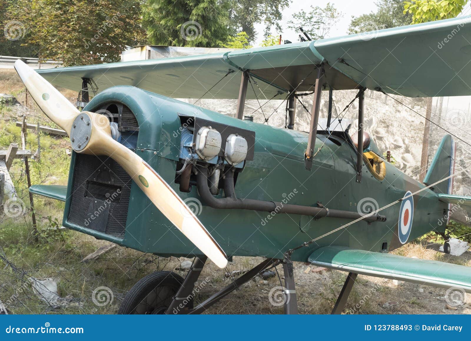 The Engine of a SE5 Replica of a Royal Air Force Biplane Editorial ...