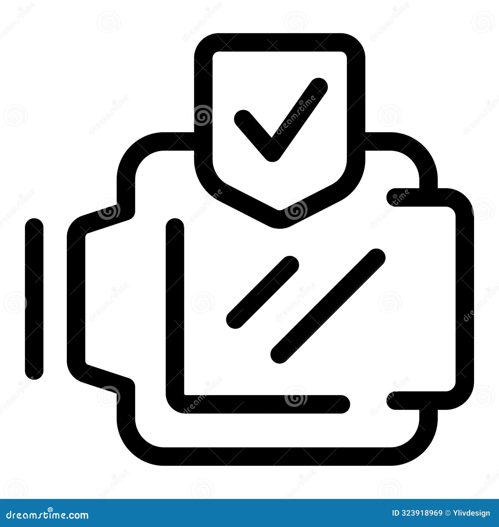 Engine Security System Showing Check Mark for Safe Operation Stock ...