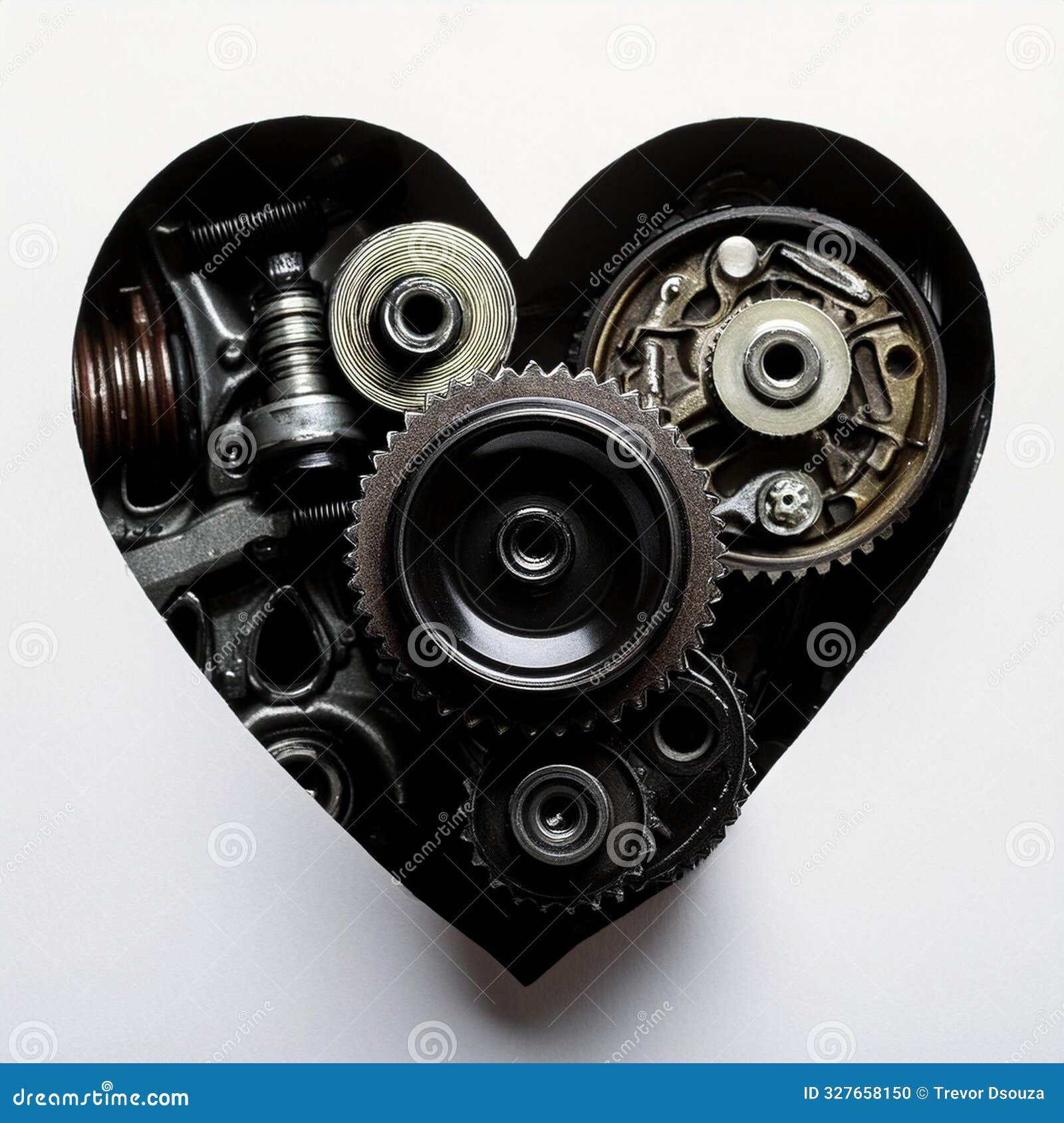An Engine in the Shape of an Heart Stock Illustration - Illustration of ...