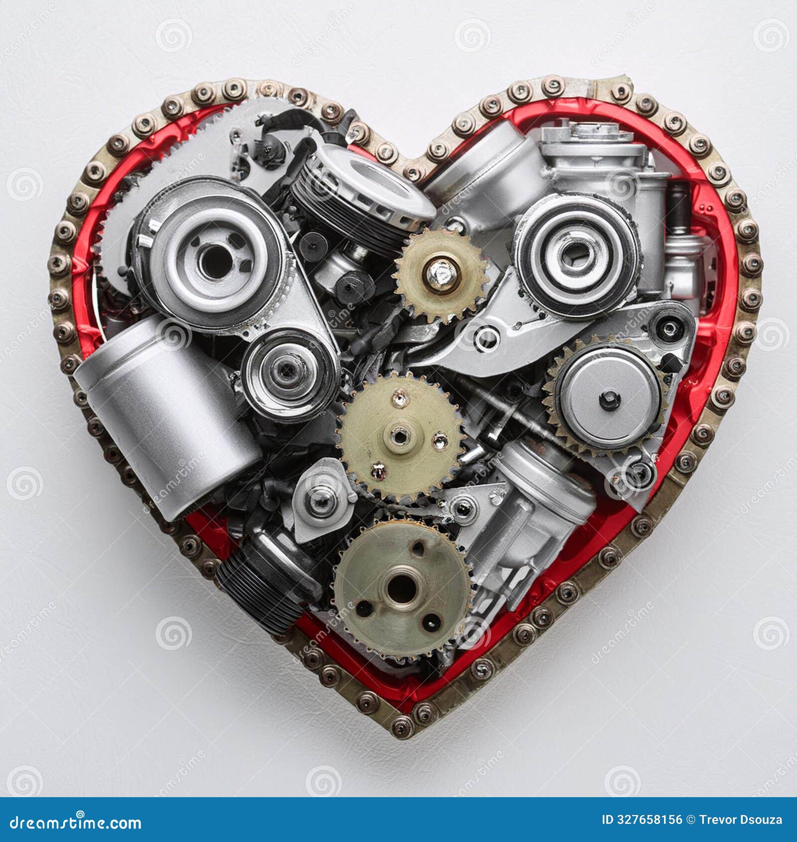 An Engine in the Shape of an Heart Stock Illustration - Illustration of ...