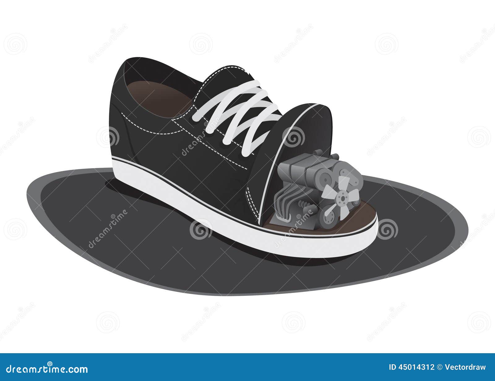 Engine shoe stock vector. Illustration of hood, high - 45014312