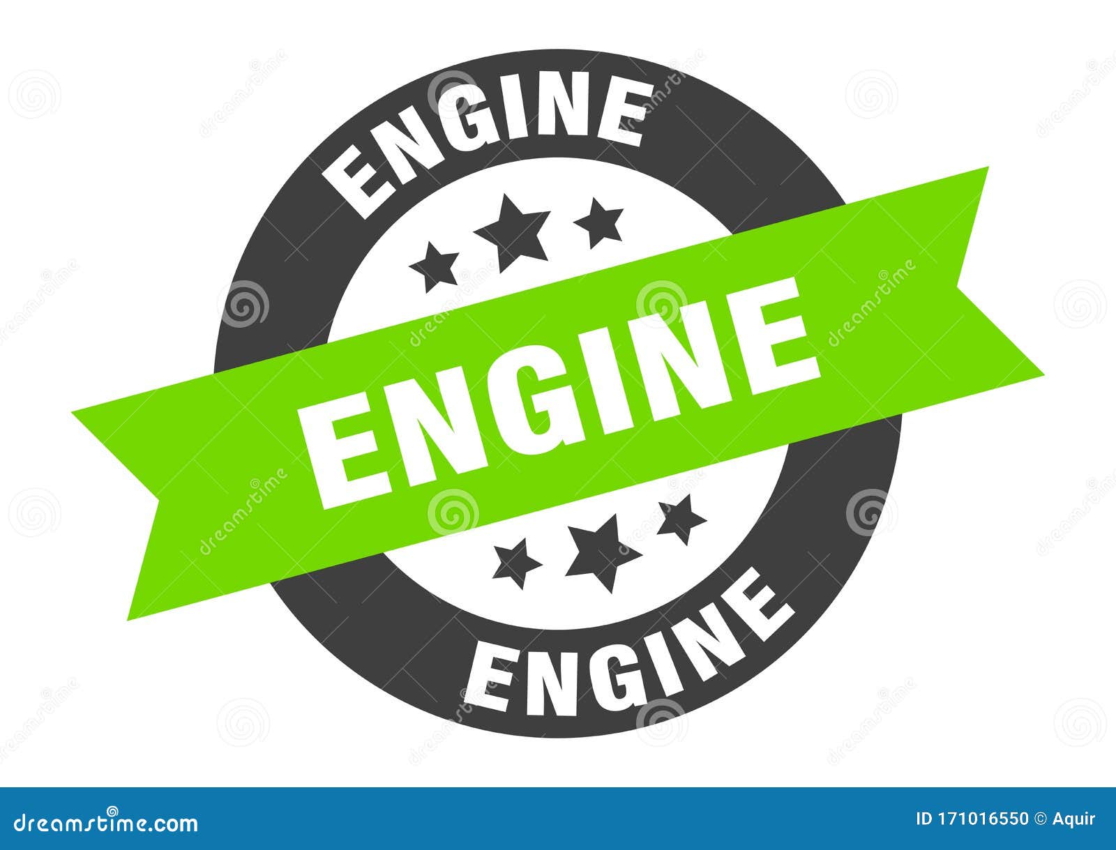 Engine Sign. Engine Round Ribbon Sticker Stock Vector - Illustration of ...