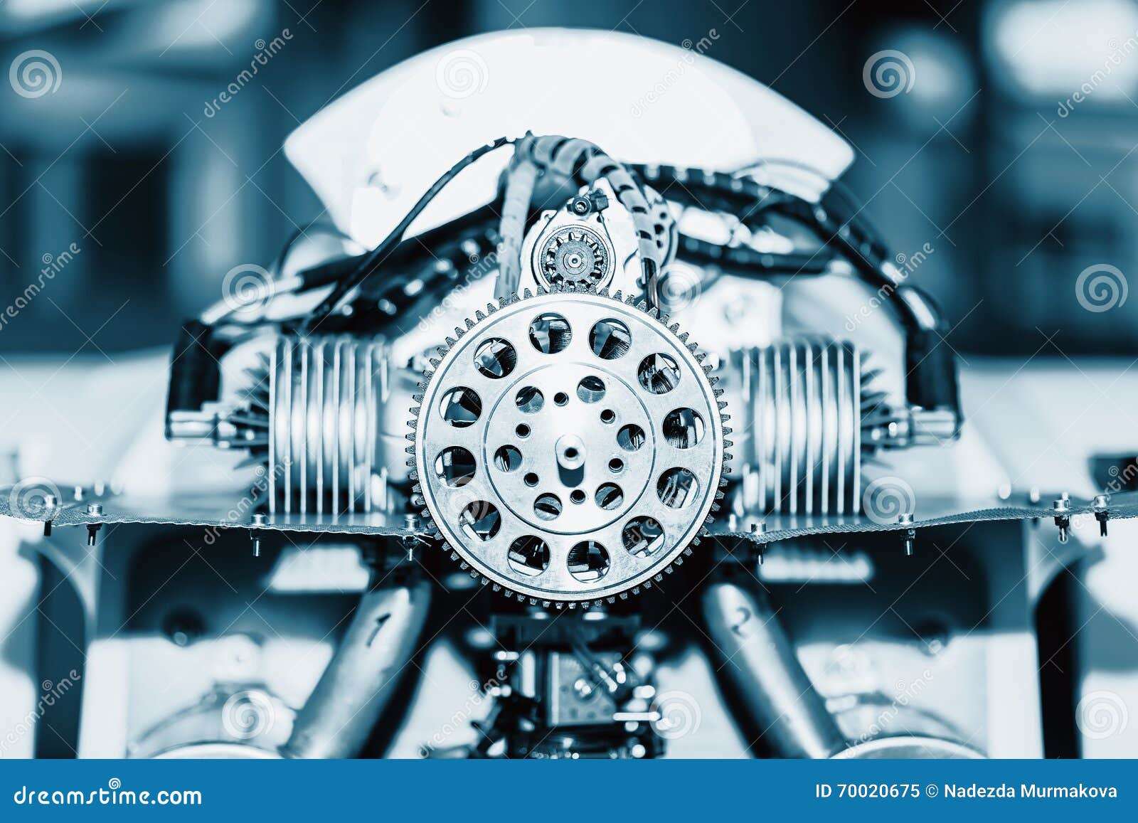 Engine Small Plane. Detail. Stock Image - Image of gear, machine: 70020675