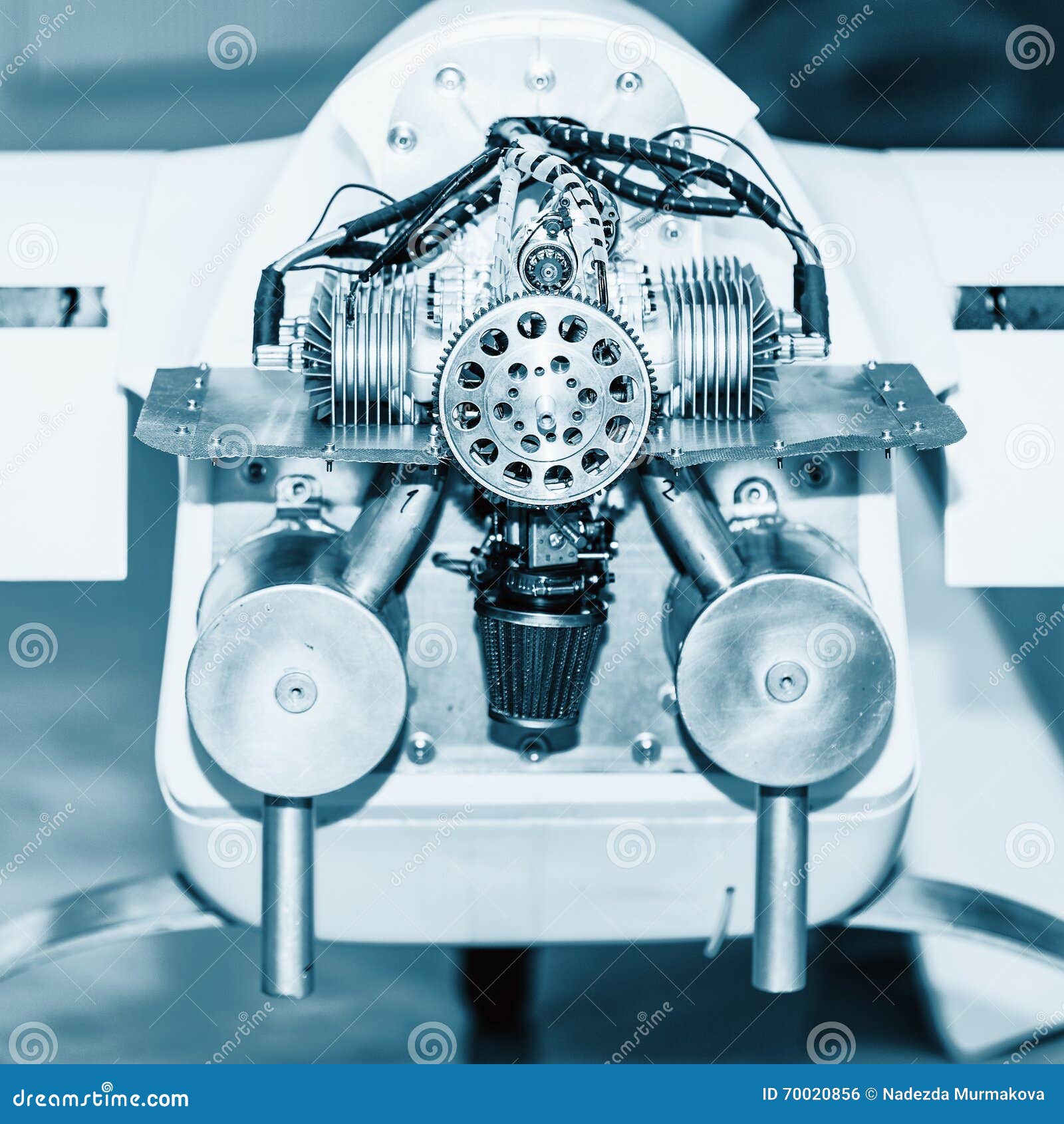 Engine Small Plane. Detail. Stock Photo - Image of aircraft, mechanics ...