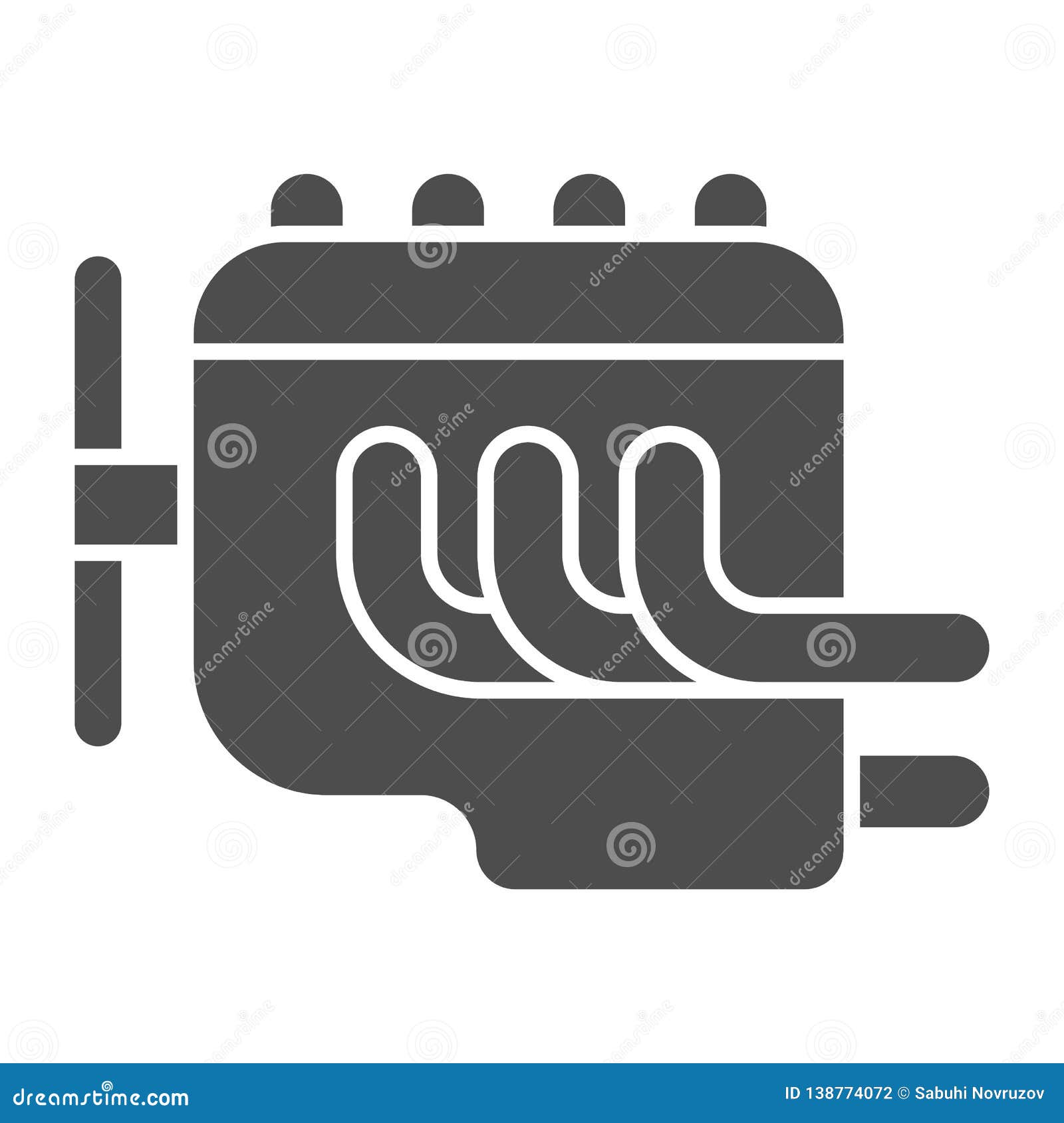 Engine Solid Icon. Car Motor Vector Illustration Isolated on White ...