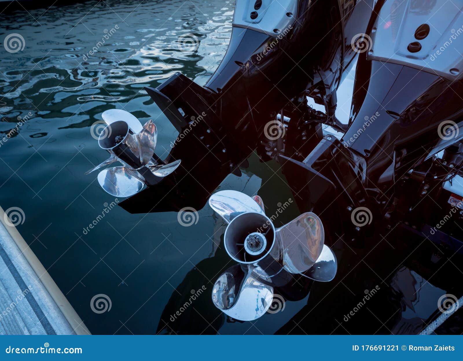Engine. Speed Boat Engine with Propeller Details Stock Image - Image of ...