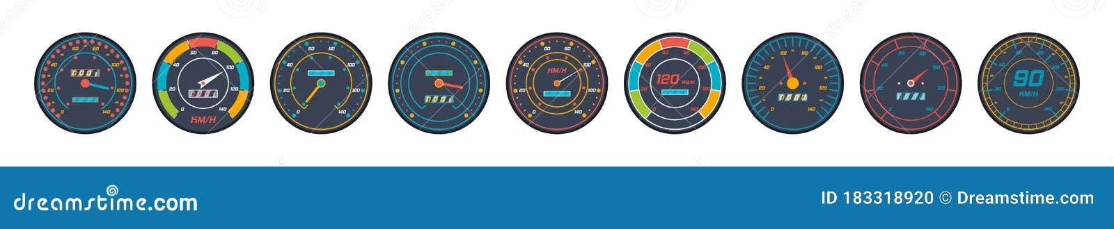 Engine speedometer icons. stock photo. Image of meter - 183318920