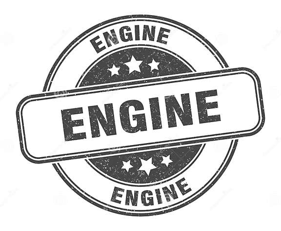 Engine Stamp. Engine Round Grunge Sign Stock Vector - Illustration of ...
