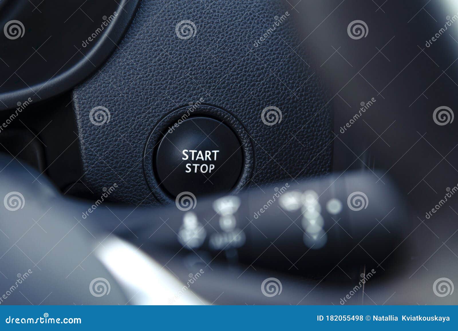 Engine Start Button in a Modern Car Interior Stock Photo - Image of ...