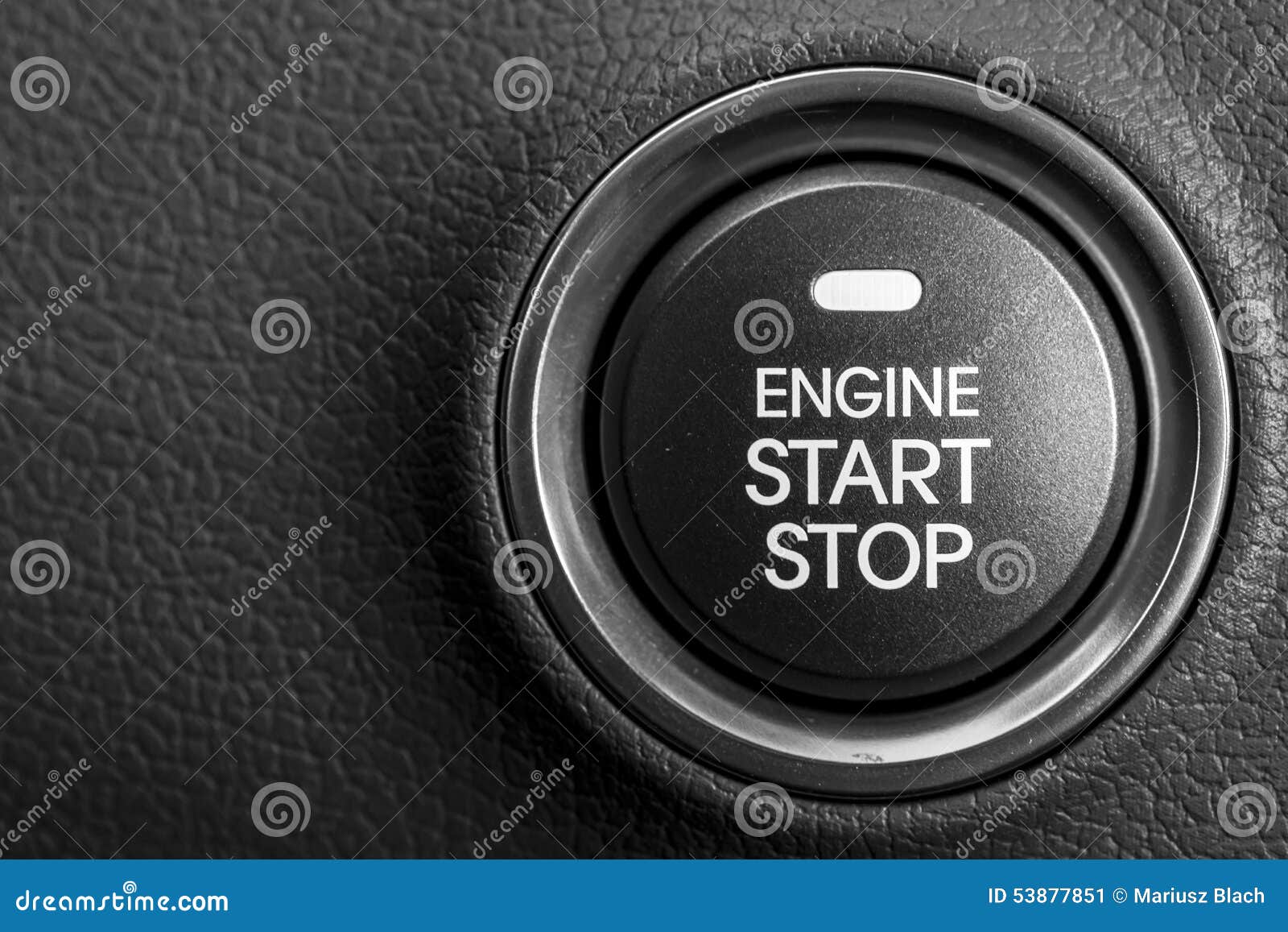 Engine Start Stop Buttom Of Futuristic Autonomous Car Royalty-Free ...