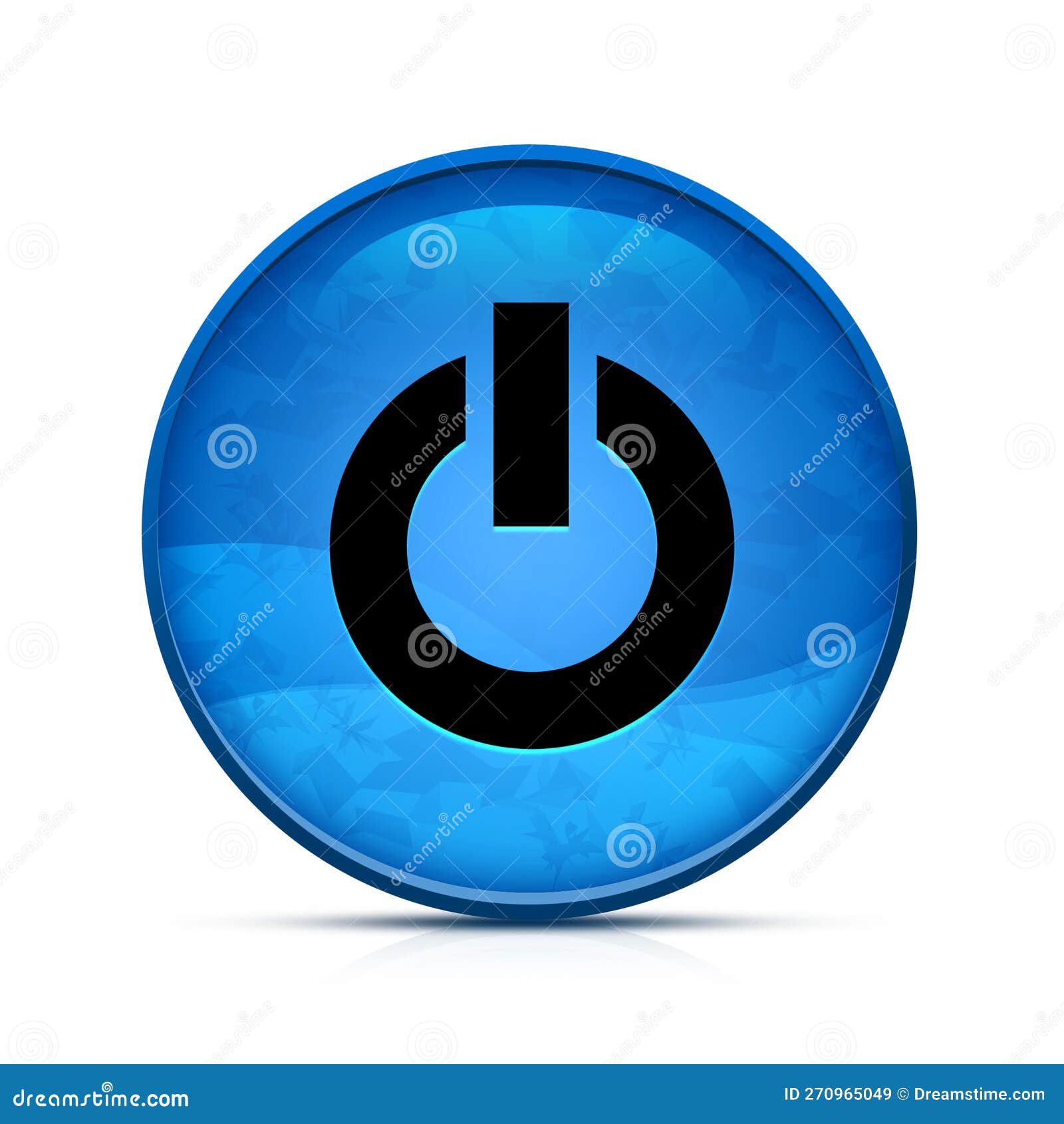 Engine Start Icon on Classy Splash Blue Round Button Illustration Stock ...
