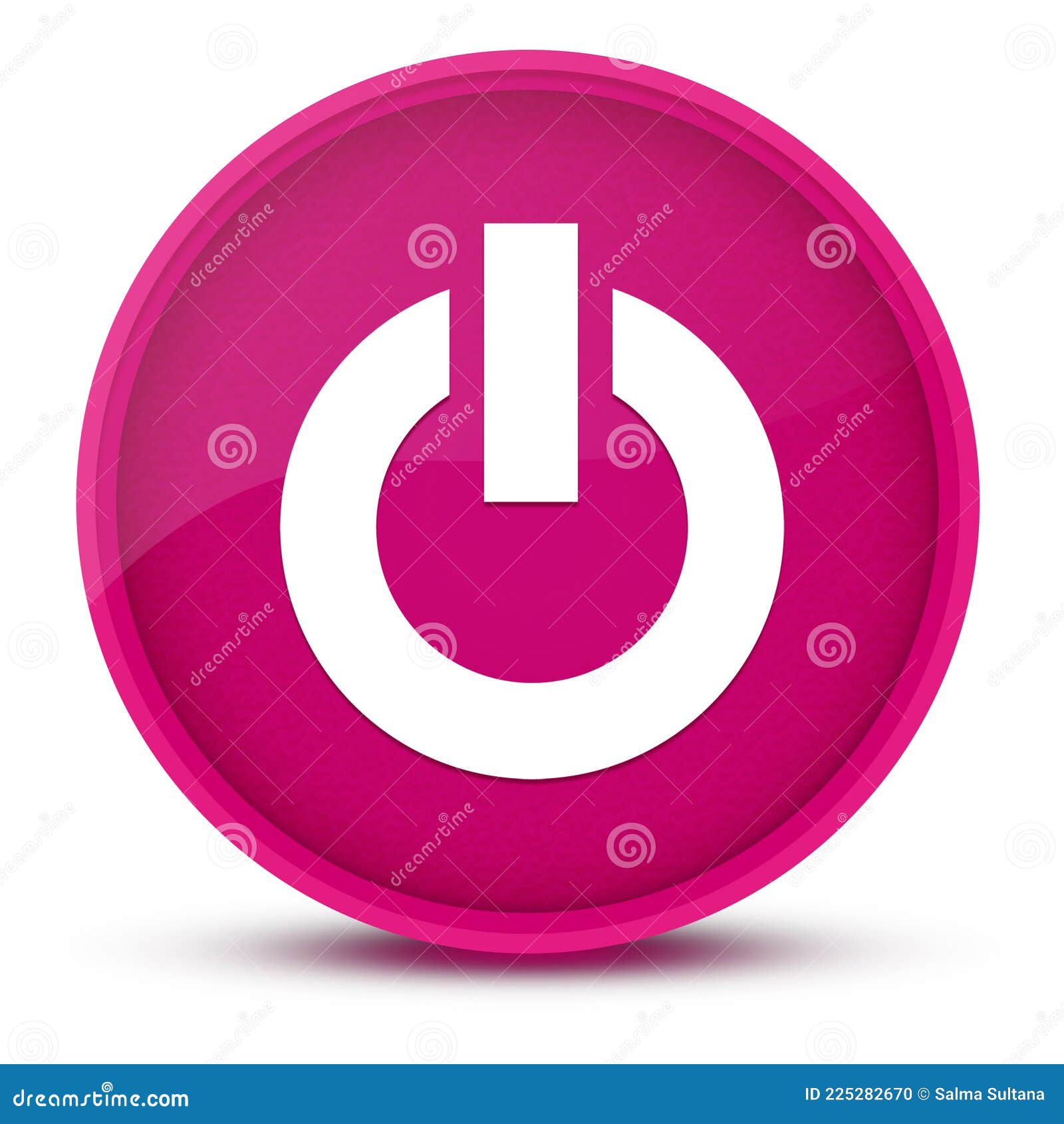 Engine Start Luxurious Glossy Pink Round Button Abstract Stock ...