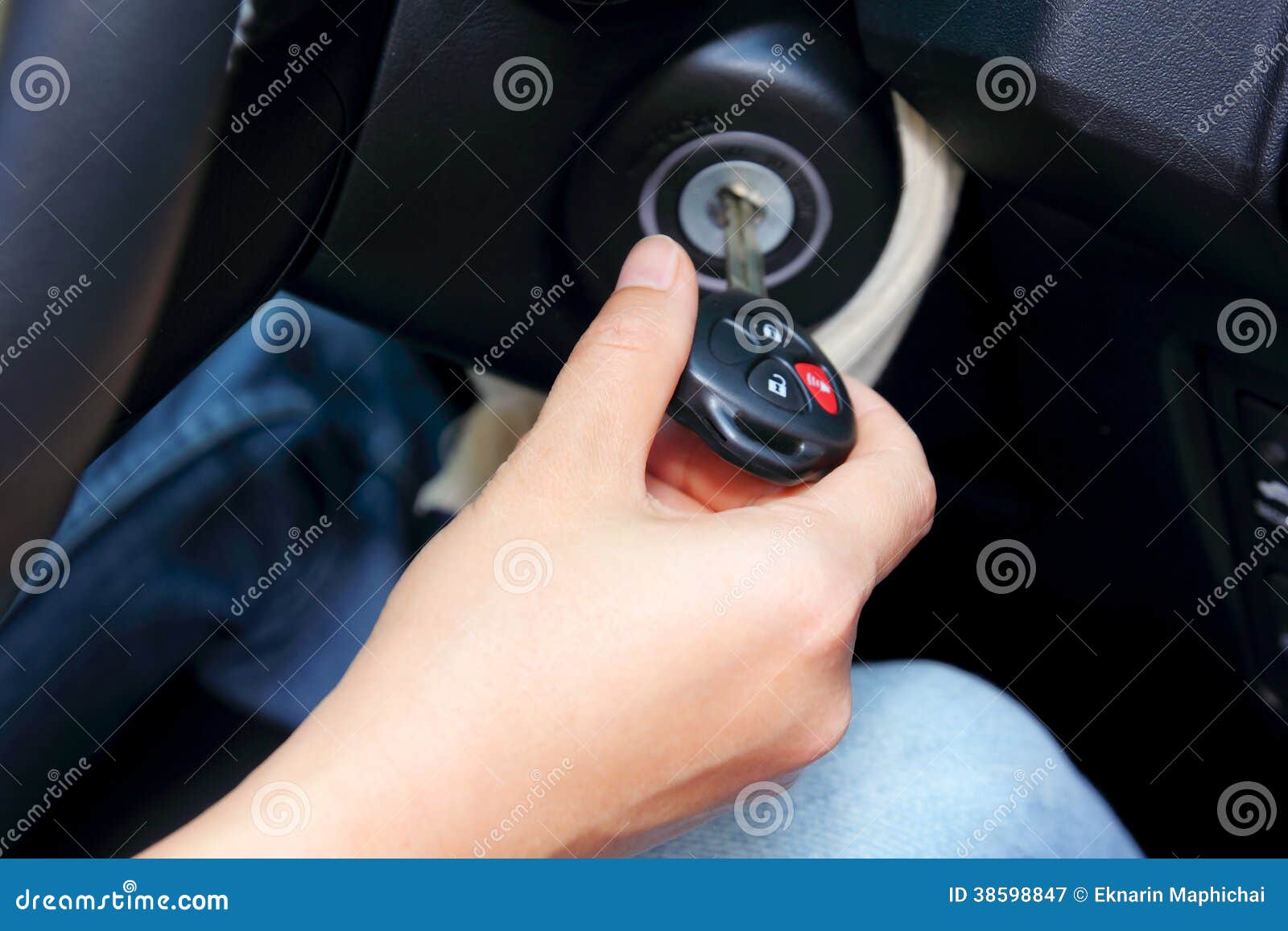 Engine start stock image. Image of women, remote, unlock - 38598847