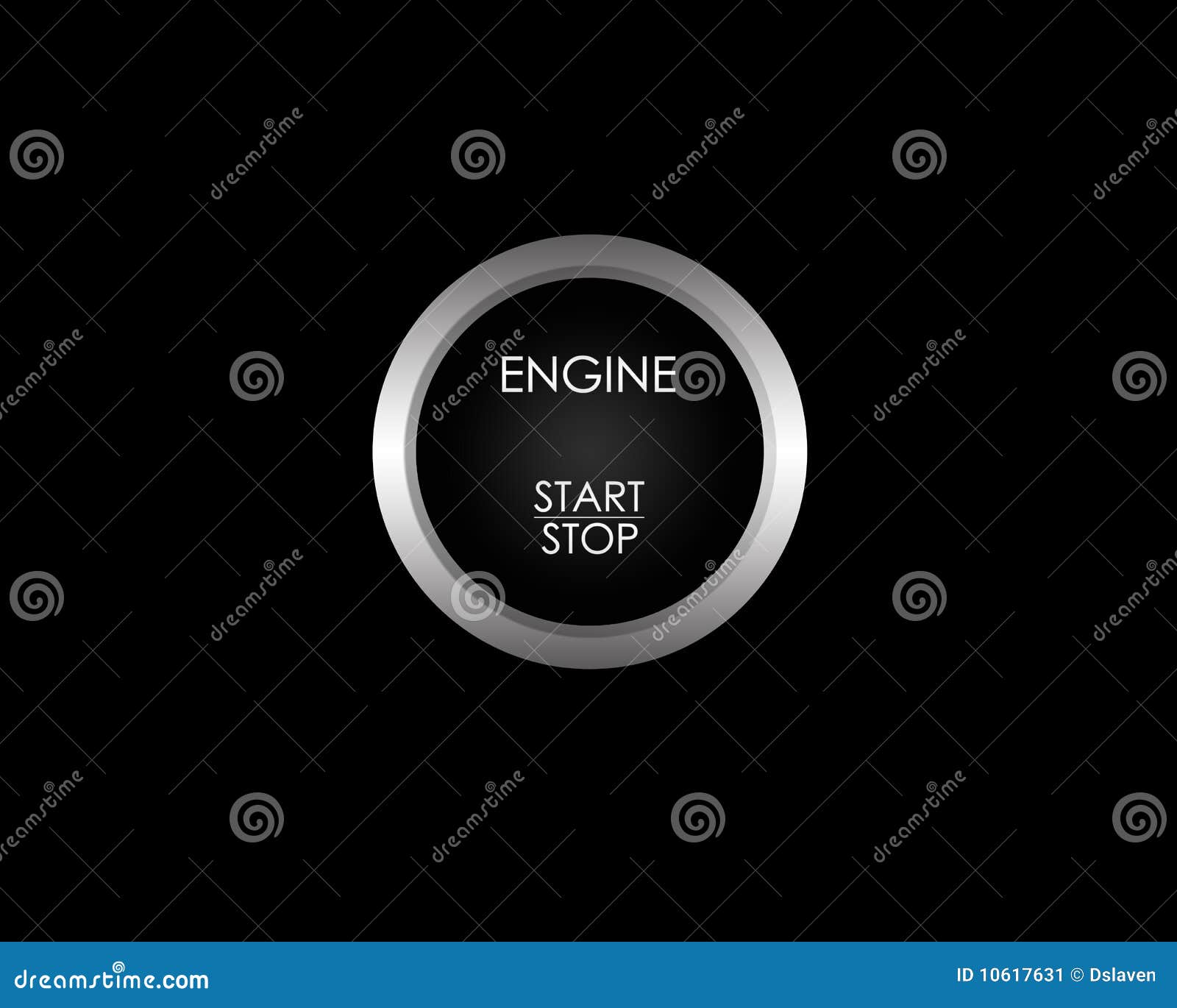 Engine start/stop button stock illustration. Illustration of power ...