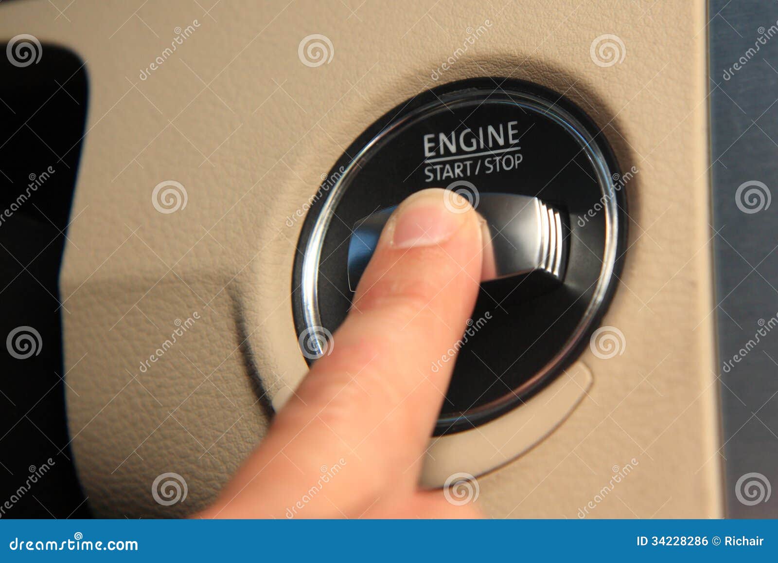 Engine Start/Stop button stock photo. Image of starting - 34228286