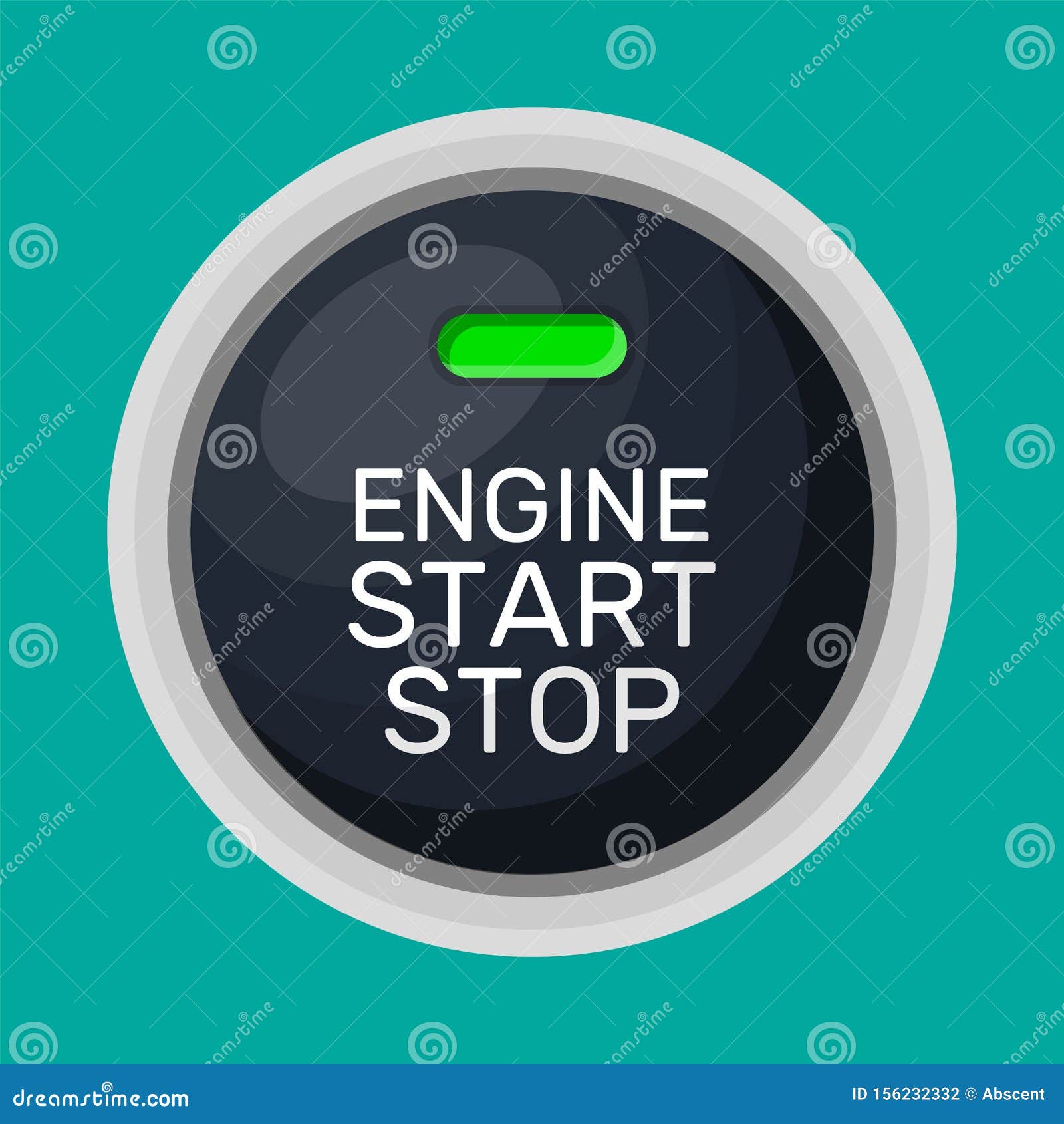 Engine Start Button Automobile Starter Stock Illustrations – 206 Engine ...