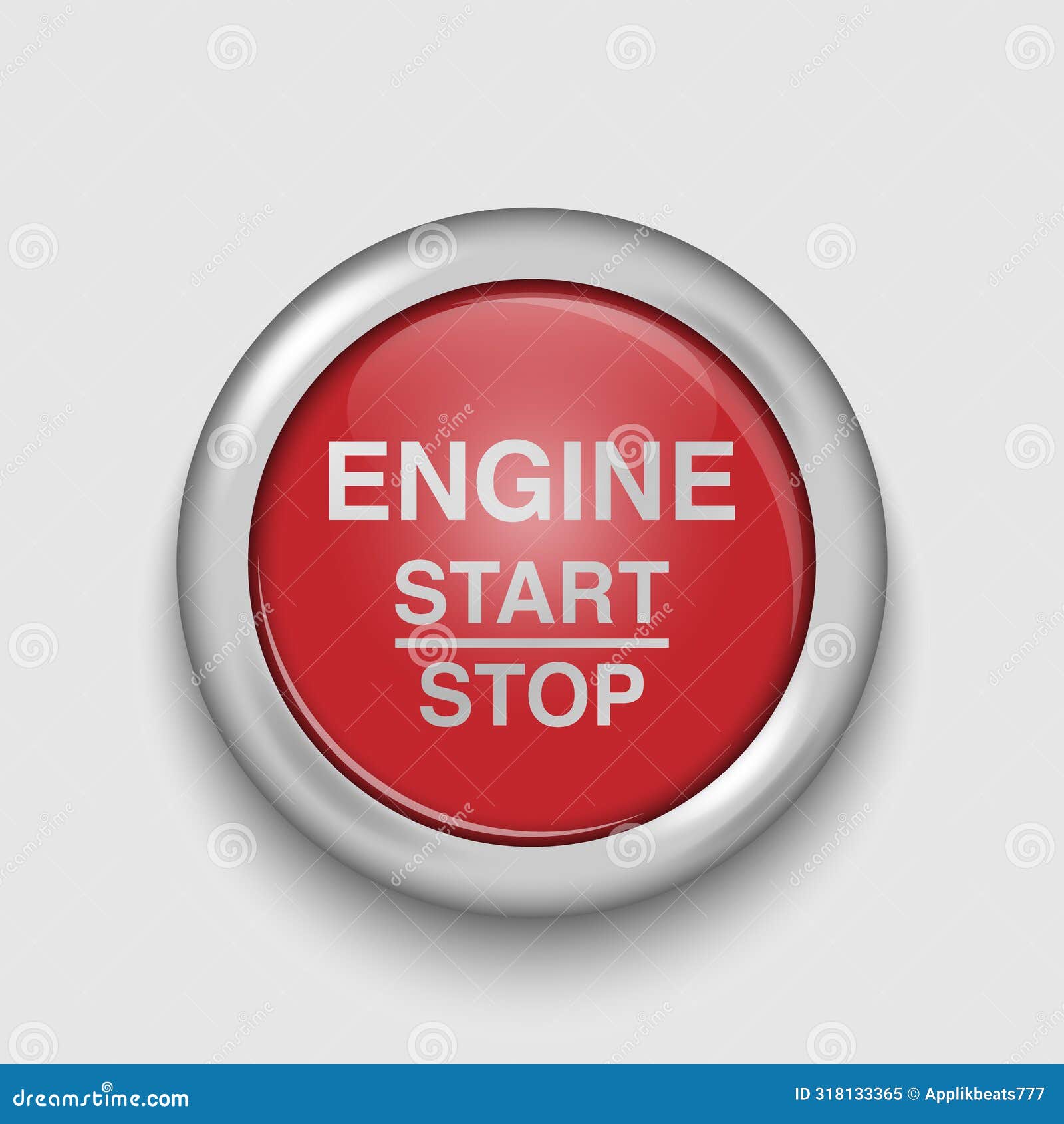 Engine Start and Stop Button, Vector Illustration Stock Vector ...