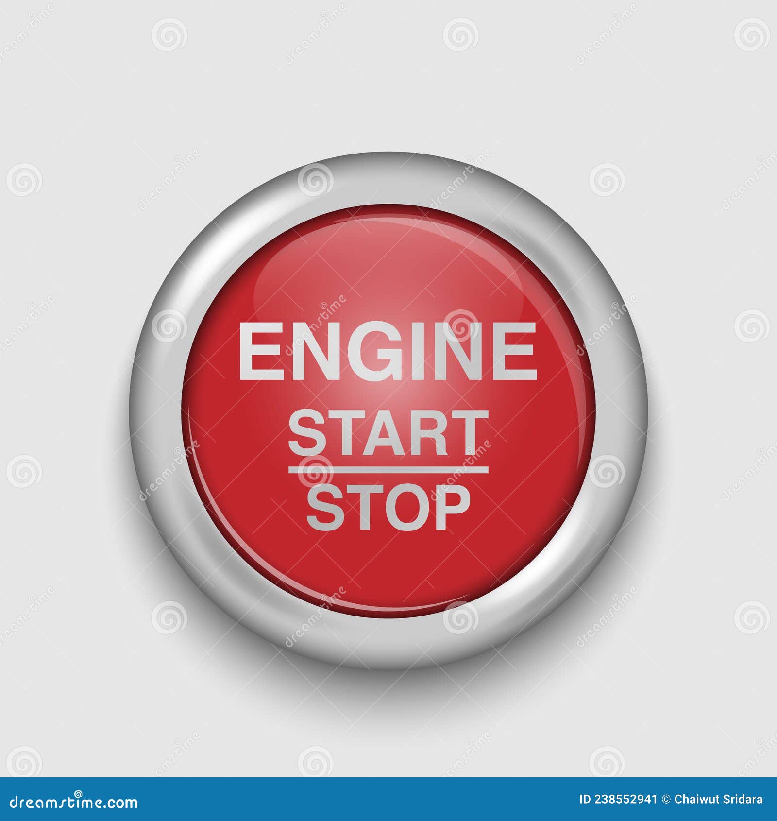 Engine Start and Stop Button, Vector Stock Vector - Illustration of ...