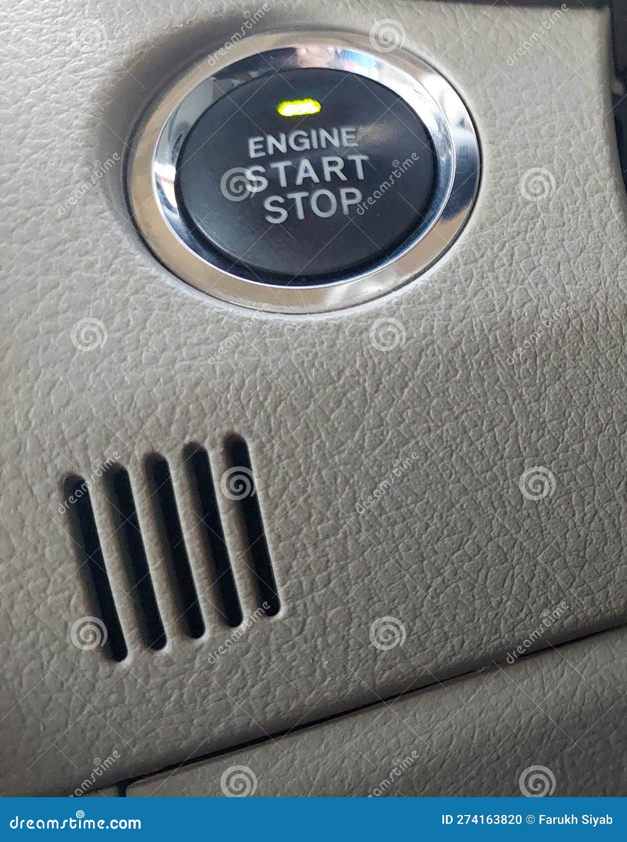 The Engine Start and Stop Push Button Stock Photo - Image of button ...