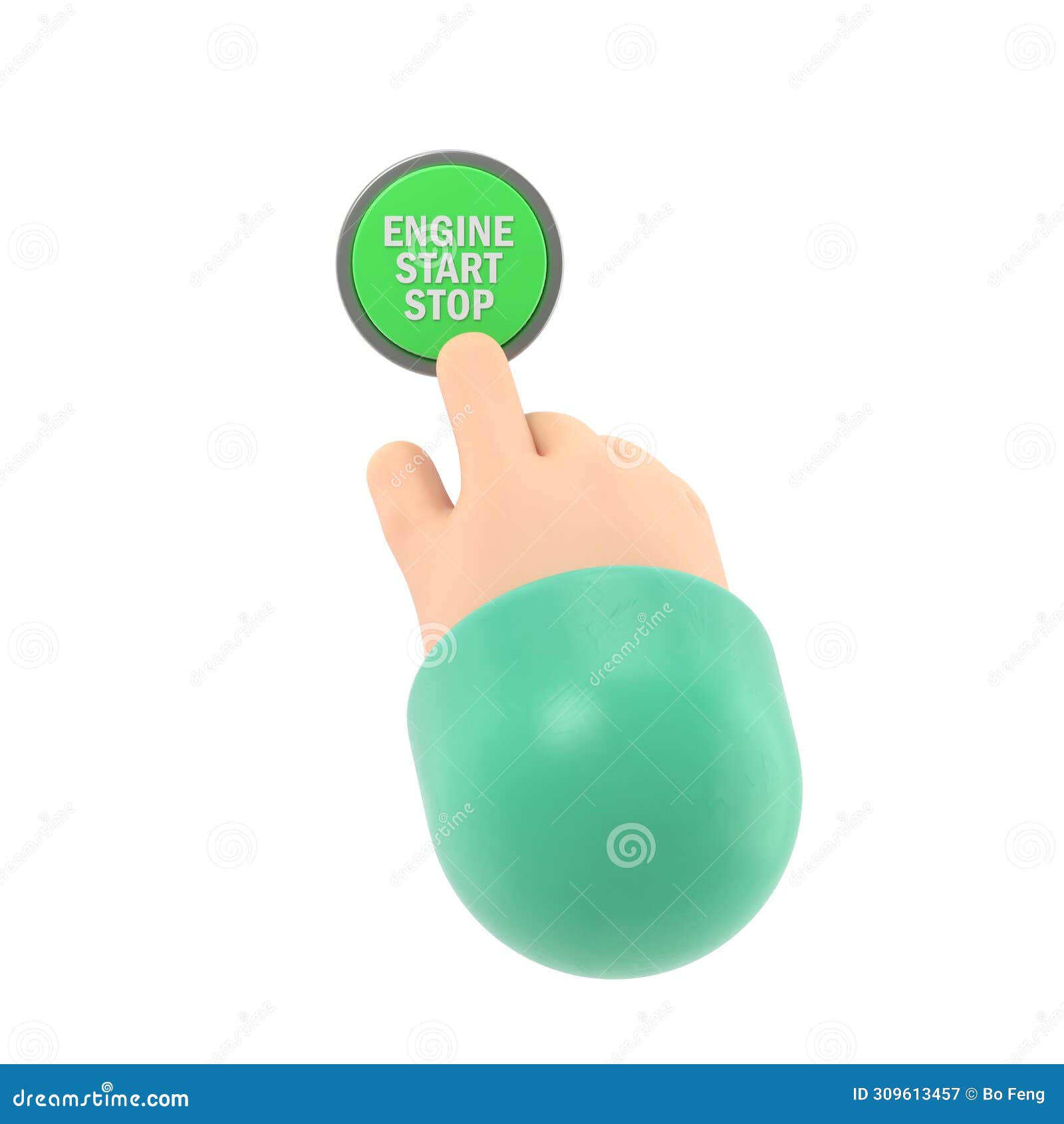 Engine Starting and Stopping System. Engine Start Stock Image ...