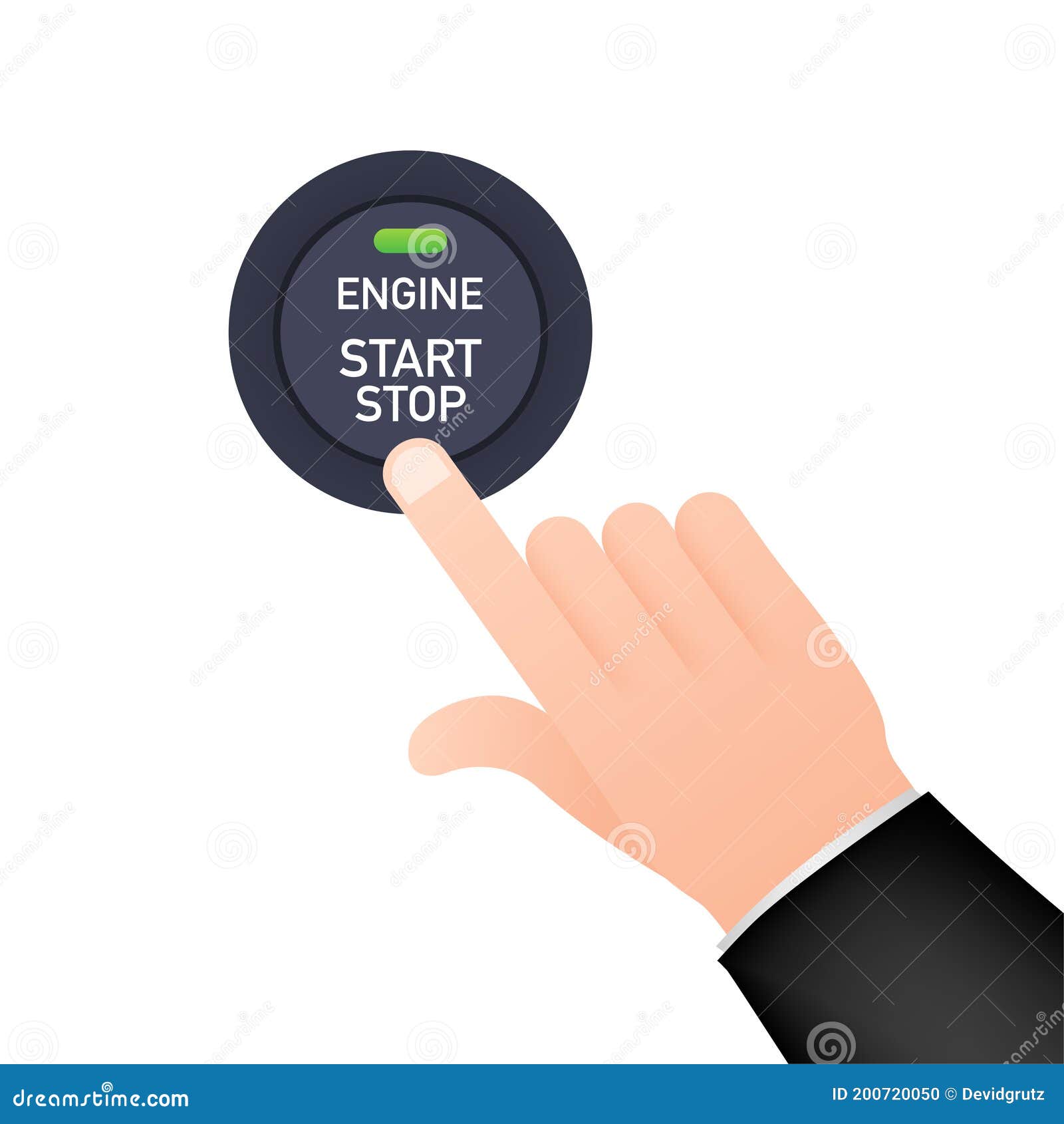 Engine Starting and Stopping System. Engine Start Stock Vector ...