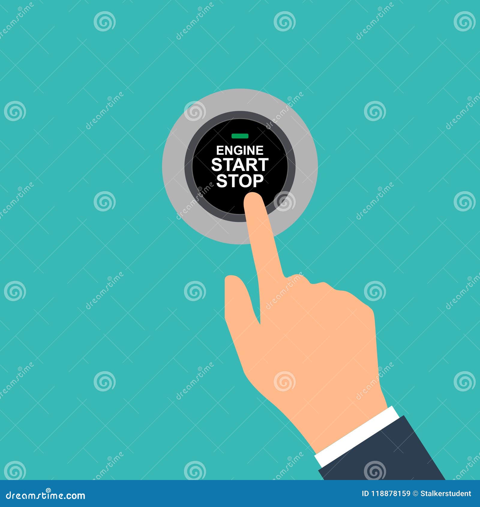 Engine Starting and Stopping System. Engine Start Stock Vector ...
