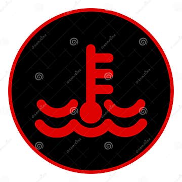 Engine Temperature Warning Light Symbol Sign, Vector Illustration ...