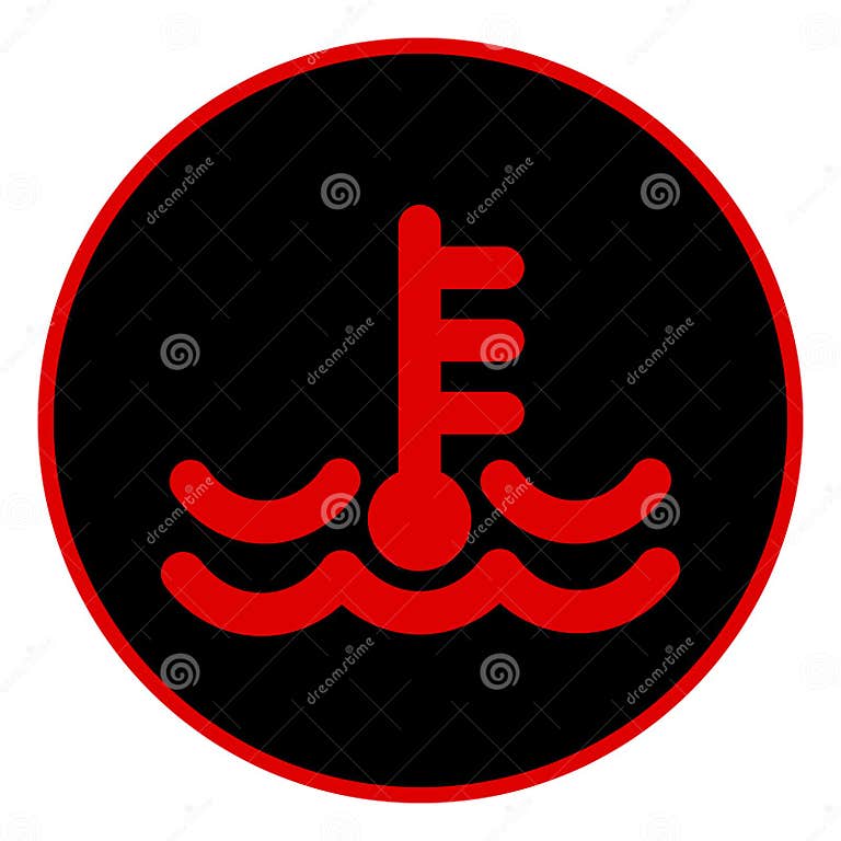 Engine Temperature Warning Light Symbol Sign, Vector Illustration ...