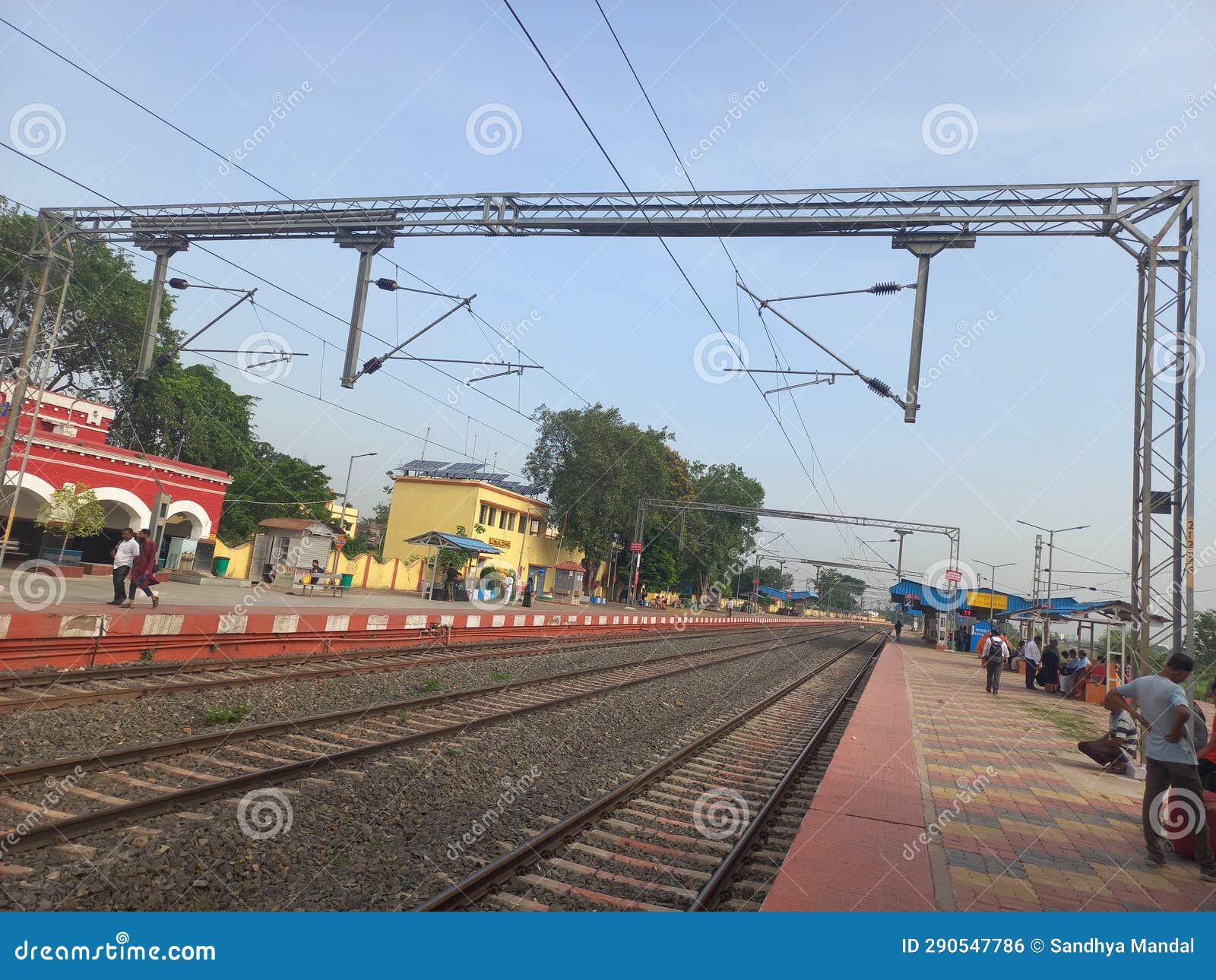 View of a Railway Platform in Small City of Rural West Bengal, India ...