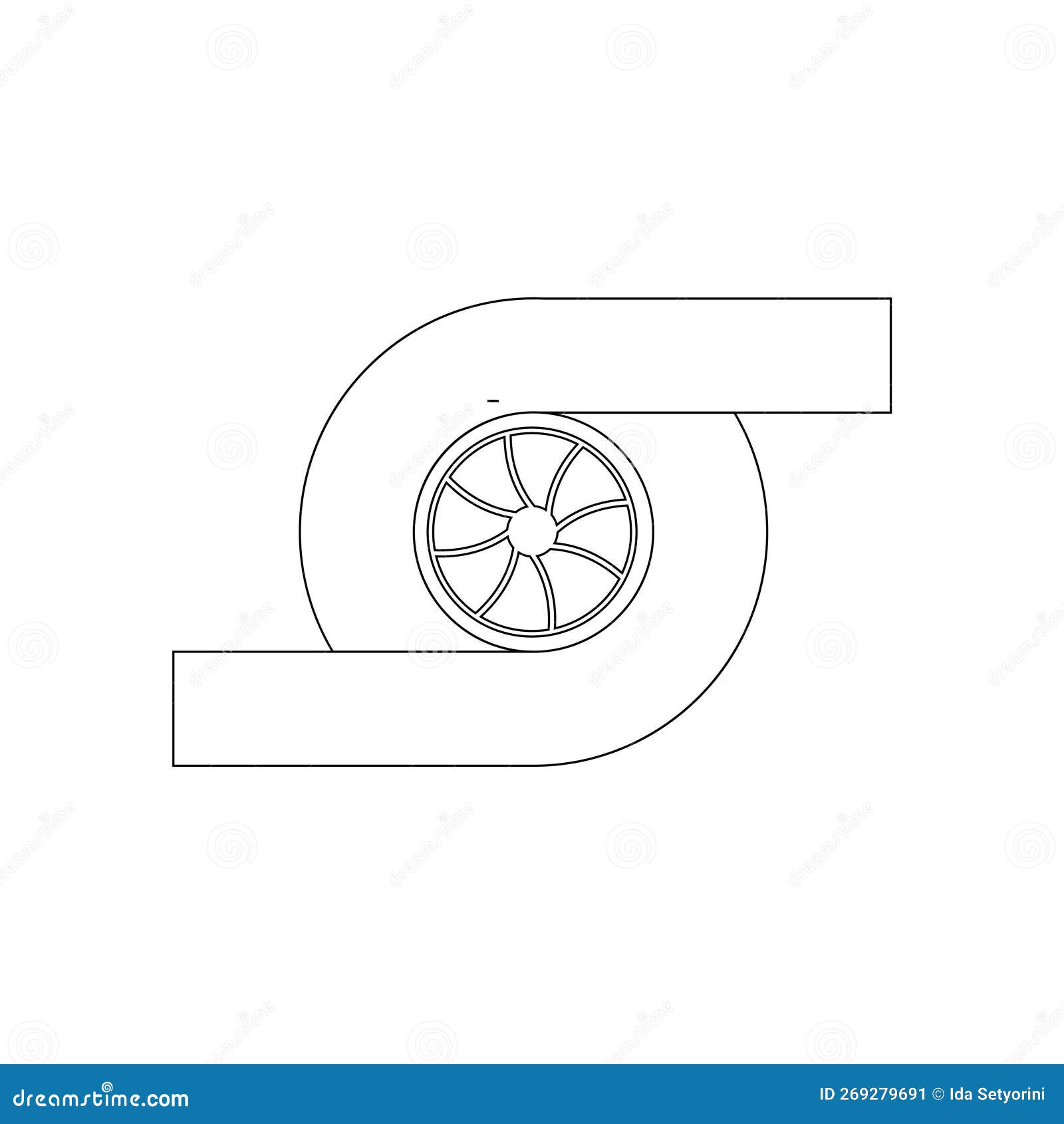 Car Engine Turbo Symbol Concept In Cartoon Illustration Vector ...
