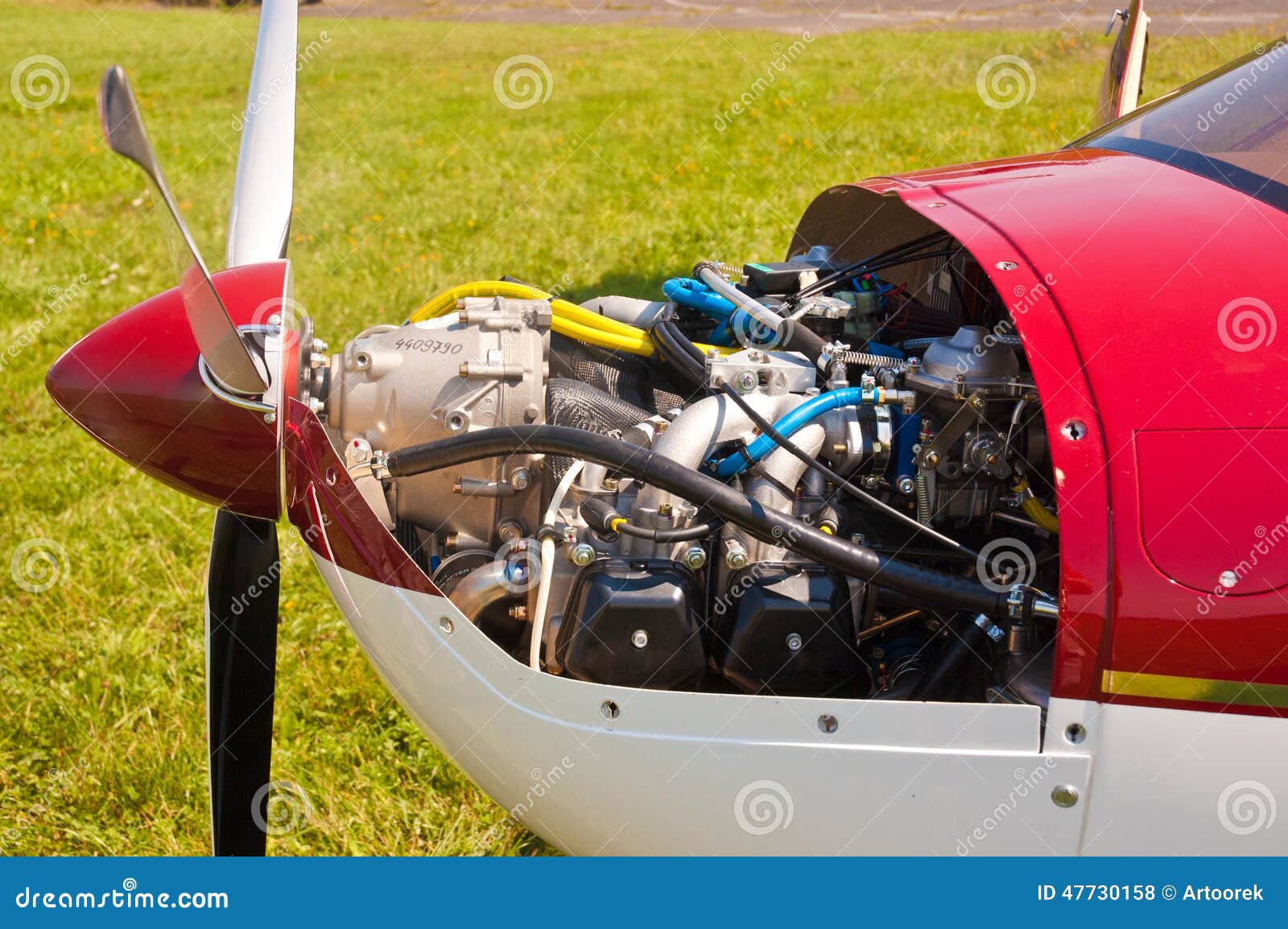 Engine of the Ultralight Aircraft Stock Photo - Image of airplane ...