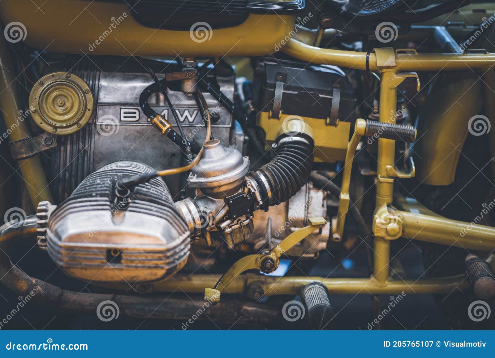 Engine of an Ural Sidecar Motorcycle Editorial Photography - Image of ...