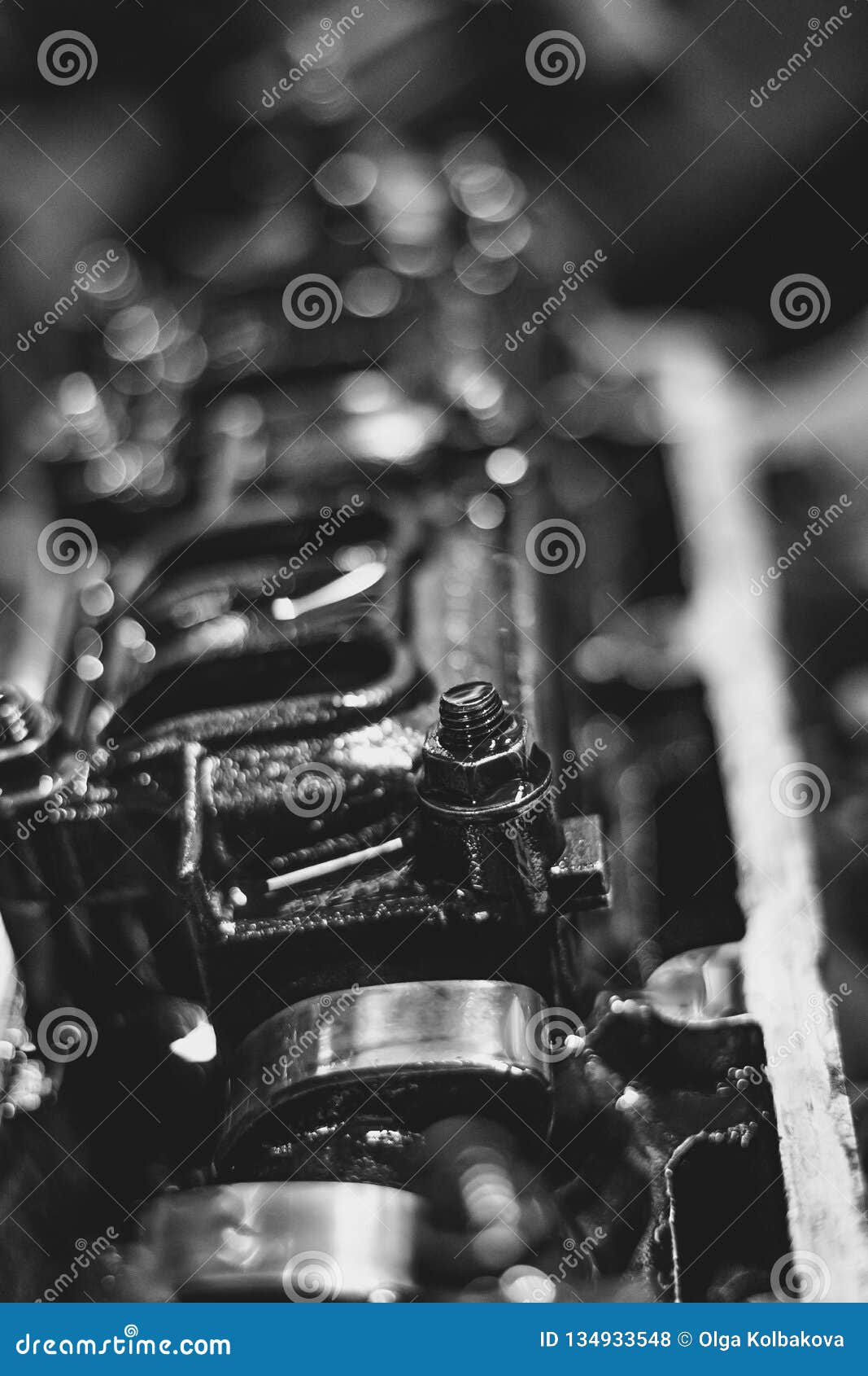 Engine valve in oil stock photo. Image of mechanical - 134933548