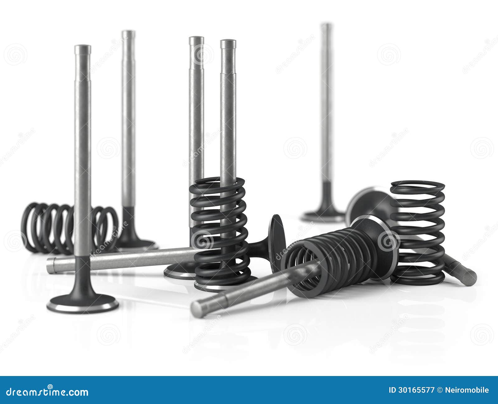 Engine valves stock illustration. Illustration of steel - 30165577