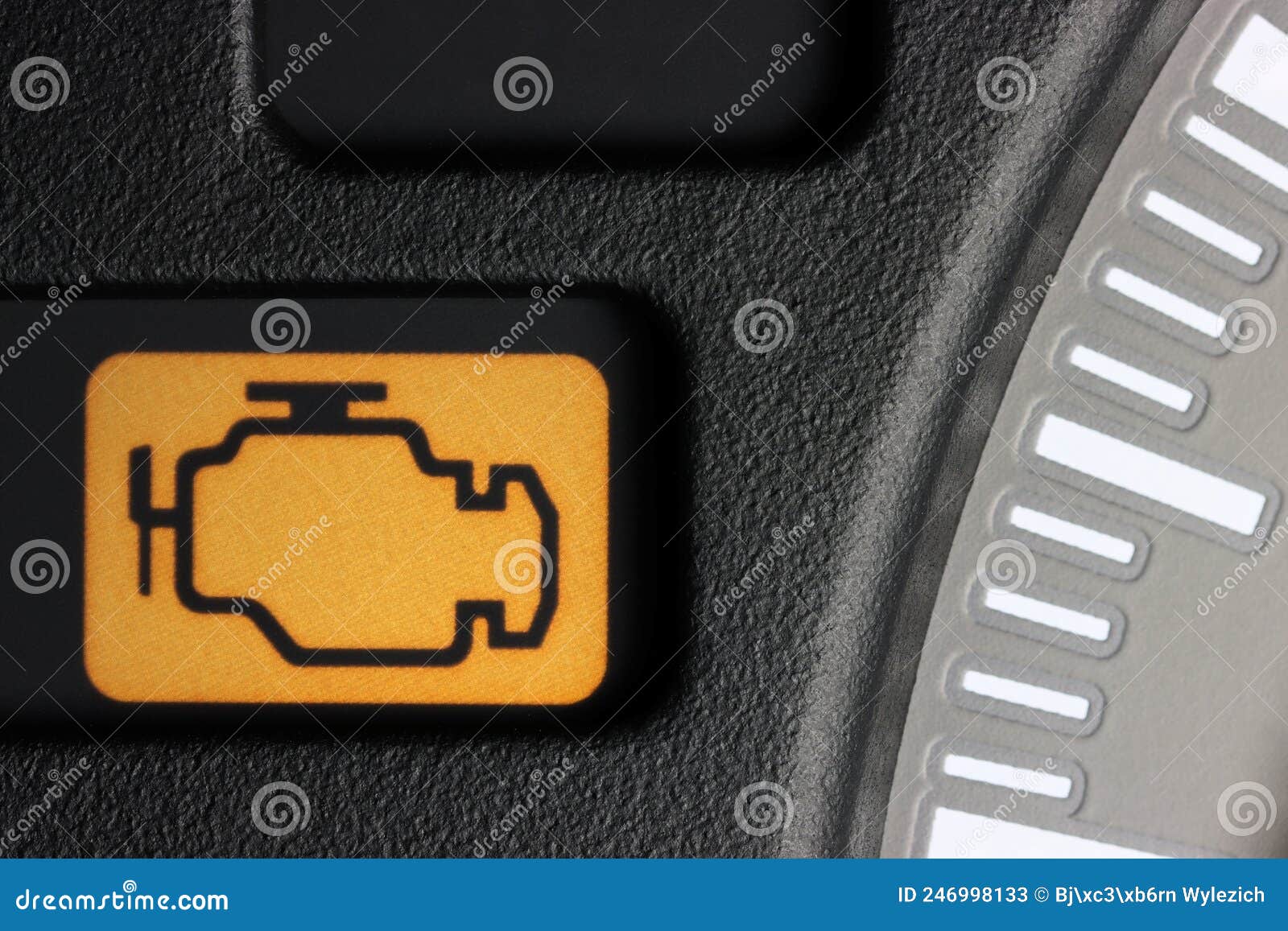 Engine warning light stock image. Image of dash, inspection - 246998133