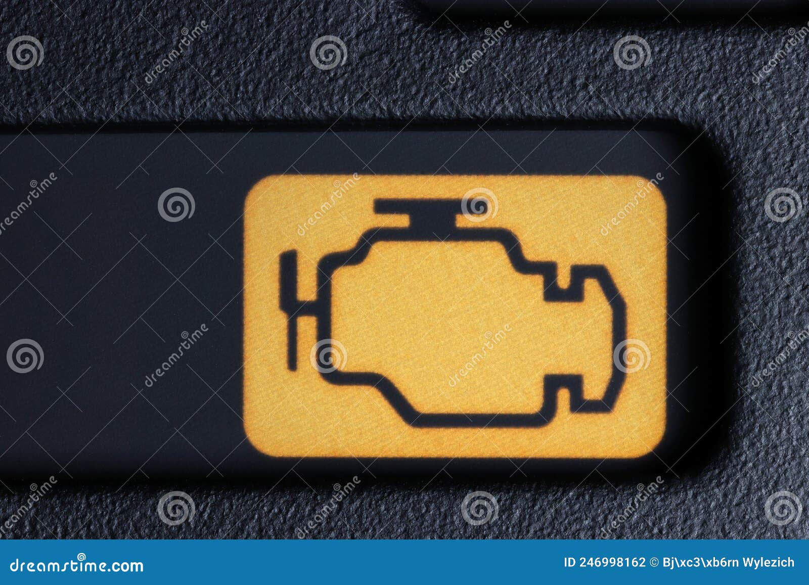 Engine warning light stock photo. Image of fault, automobile - 246998162