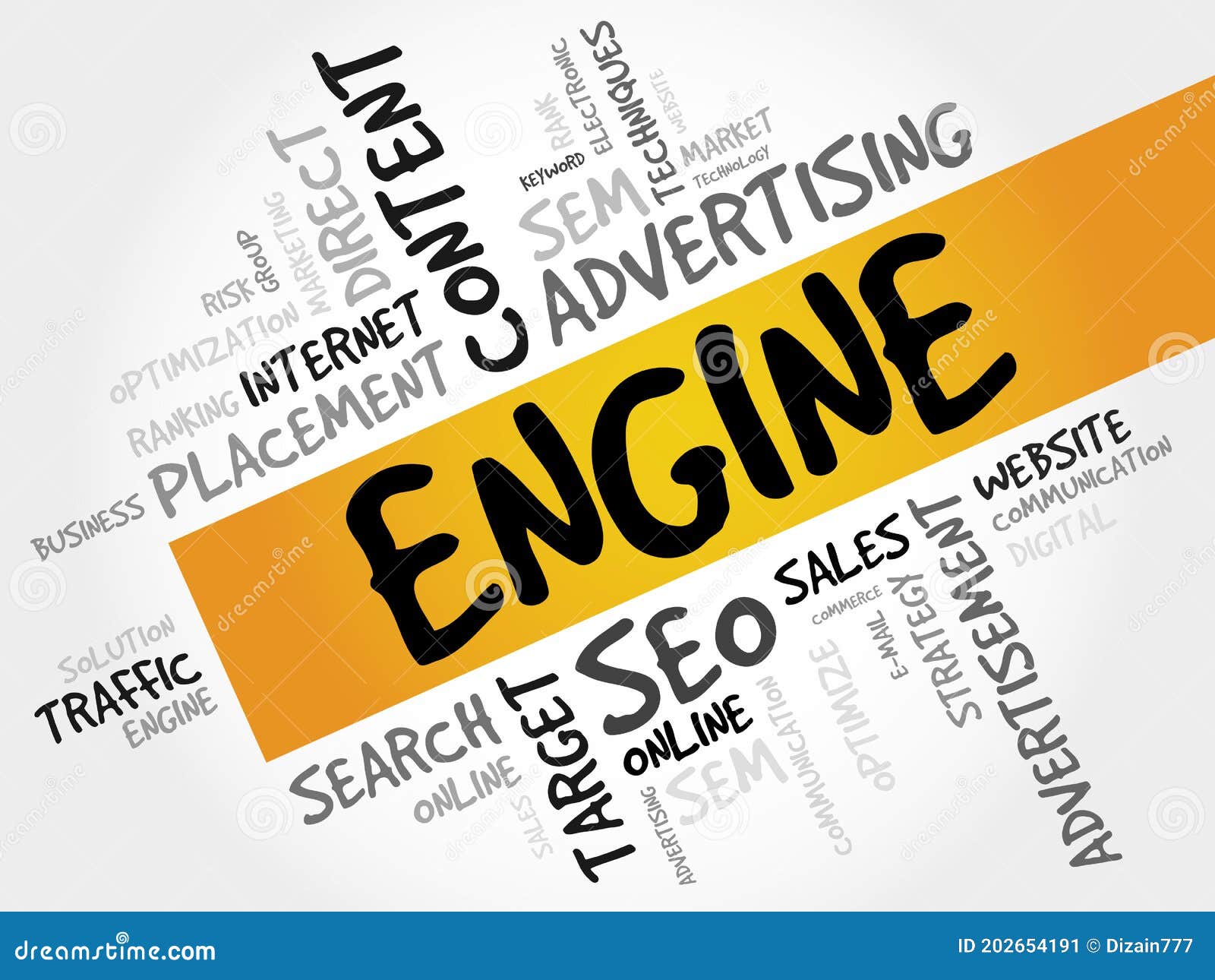 ENGINE word cloud stock illustration. Illustration of communication ...