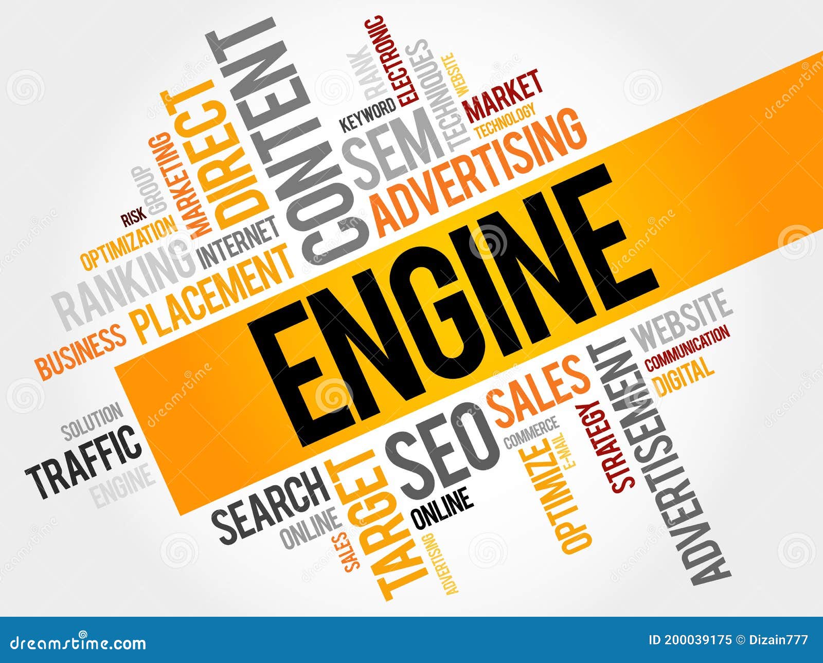 ENGINE word cloud stock illustration. Illustration of research - 200039175