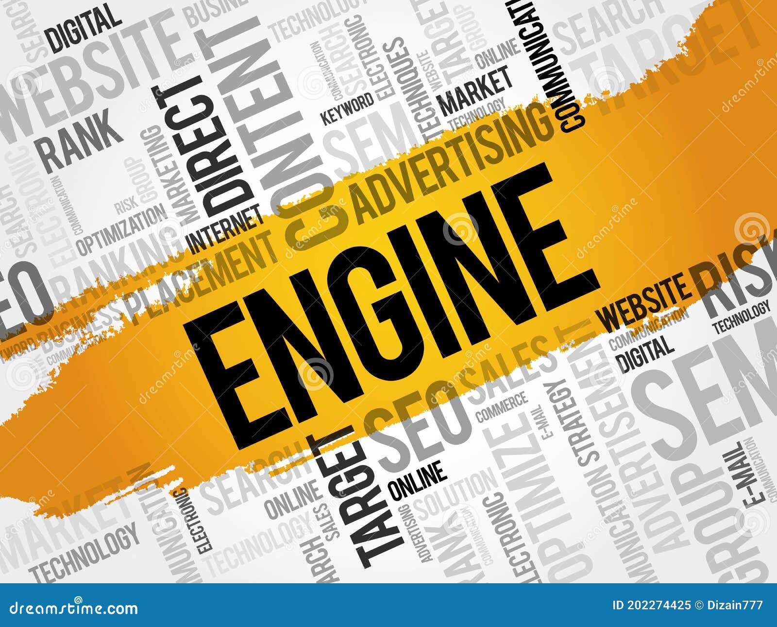 ENGINE word cloud stock illustration. Illustration of marketing - 202274425