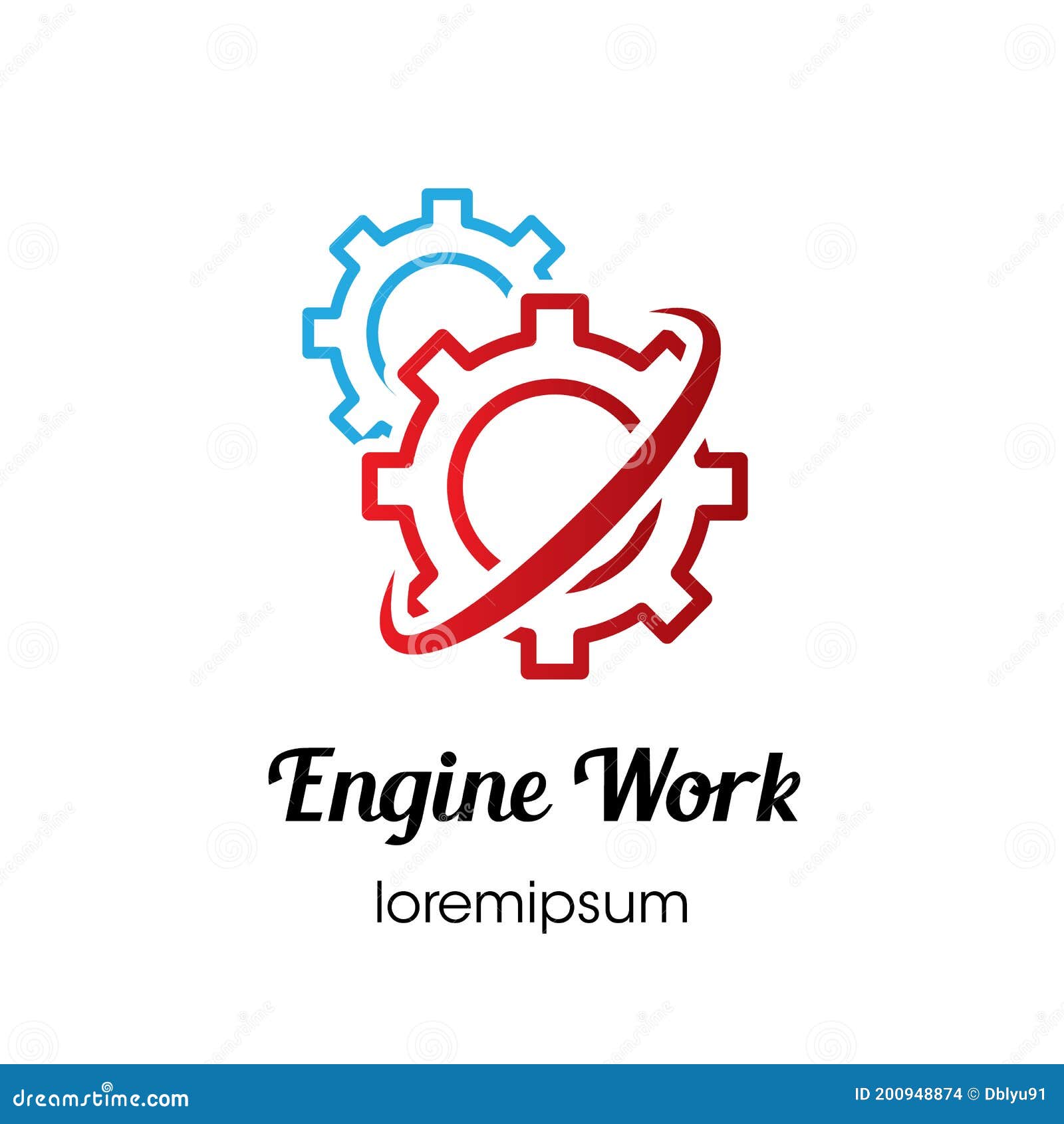 Engine Work Logo or Symbol Template Design Stock Vector - Illustration ...
